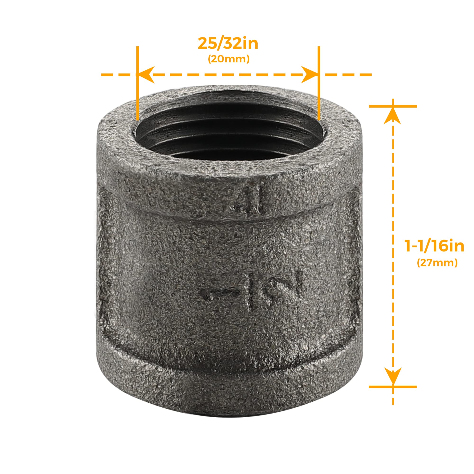 Snapklik.com : 1/2" Pipe Fitting Coupling - 20 Pack Primary Color ...