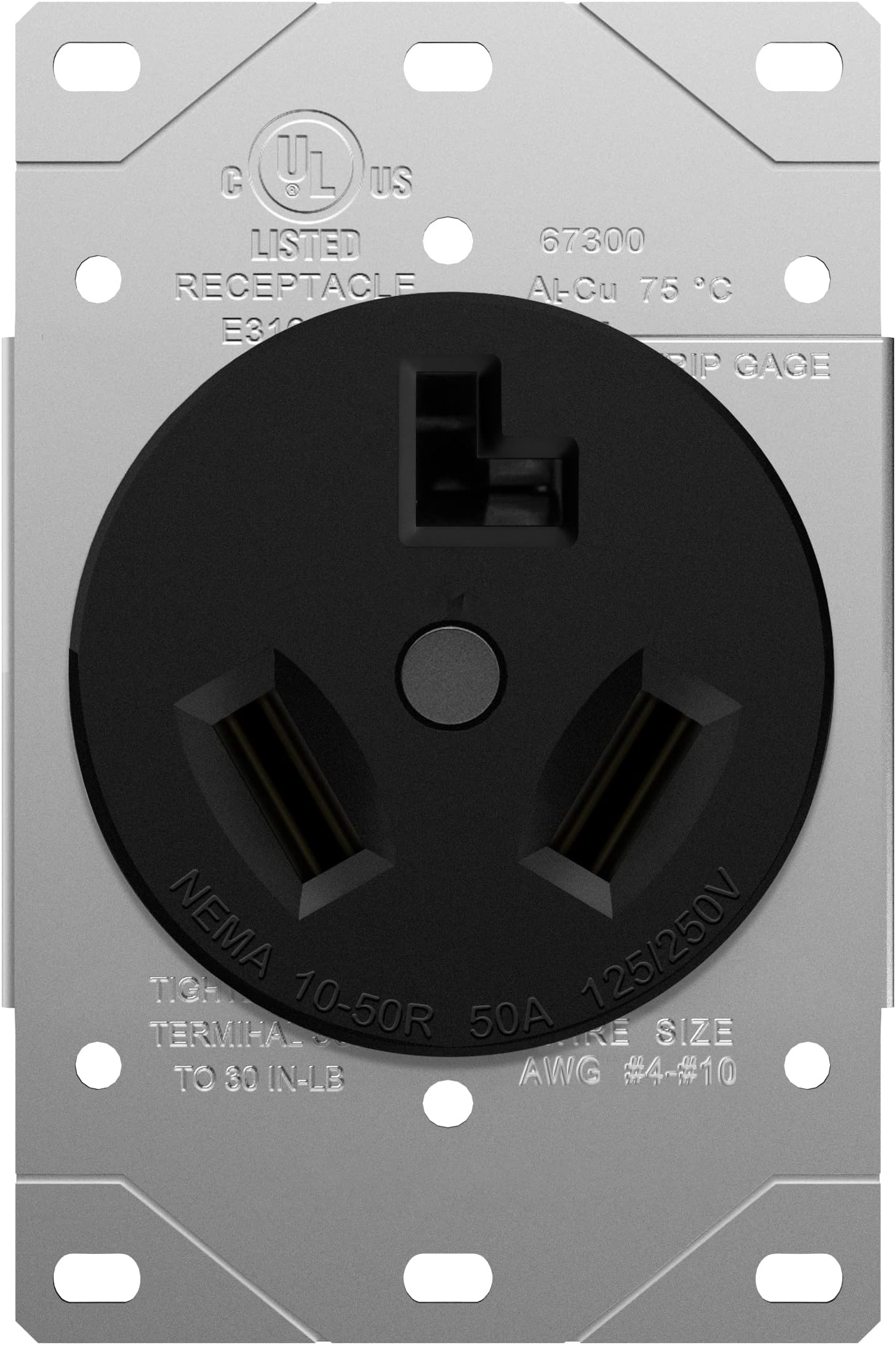 Amazon.com: Leviton 278-S00 4-Wire, 30-Amp, 250V Flush Mount Dryer ...