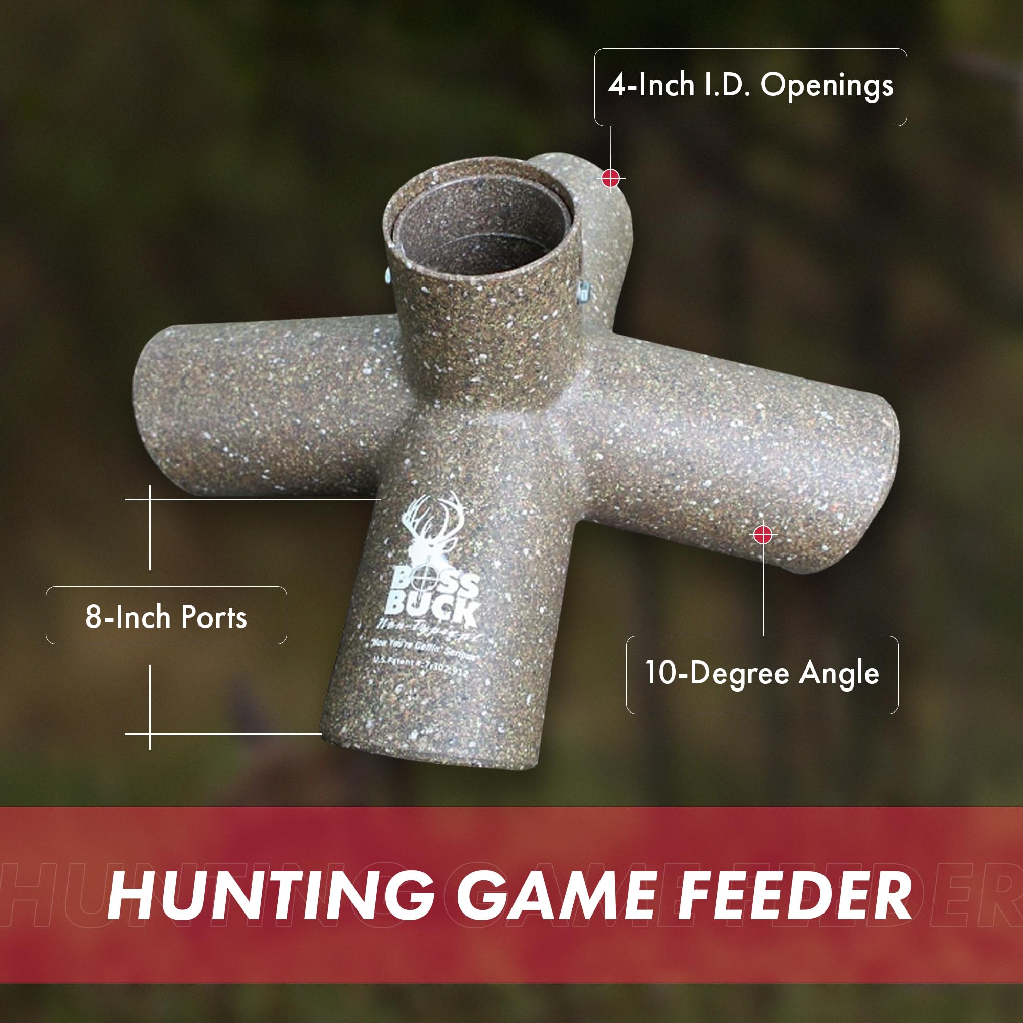 Boss Buck 4 Way Gravity Feeder Head For Horses Boss Buck 4-Way Gravity ...