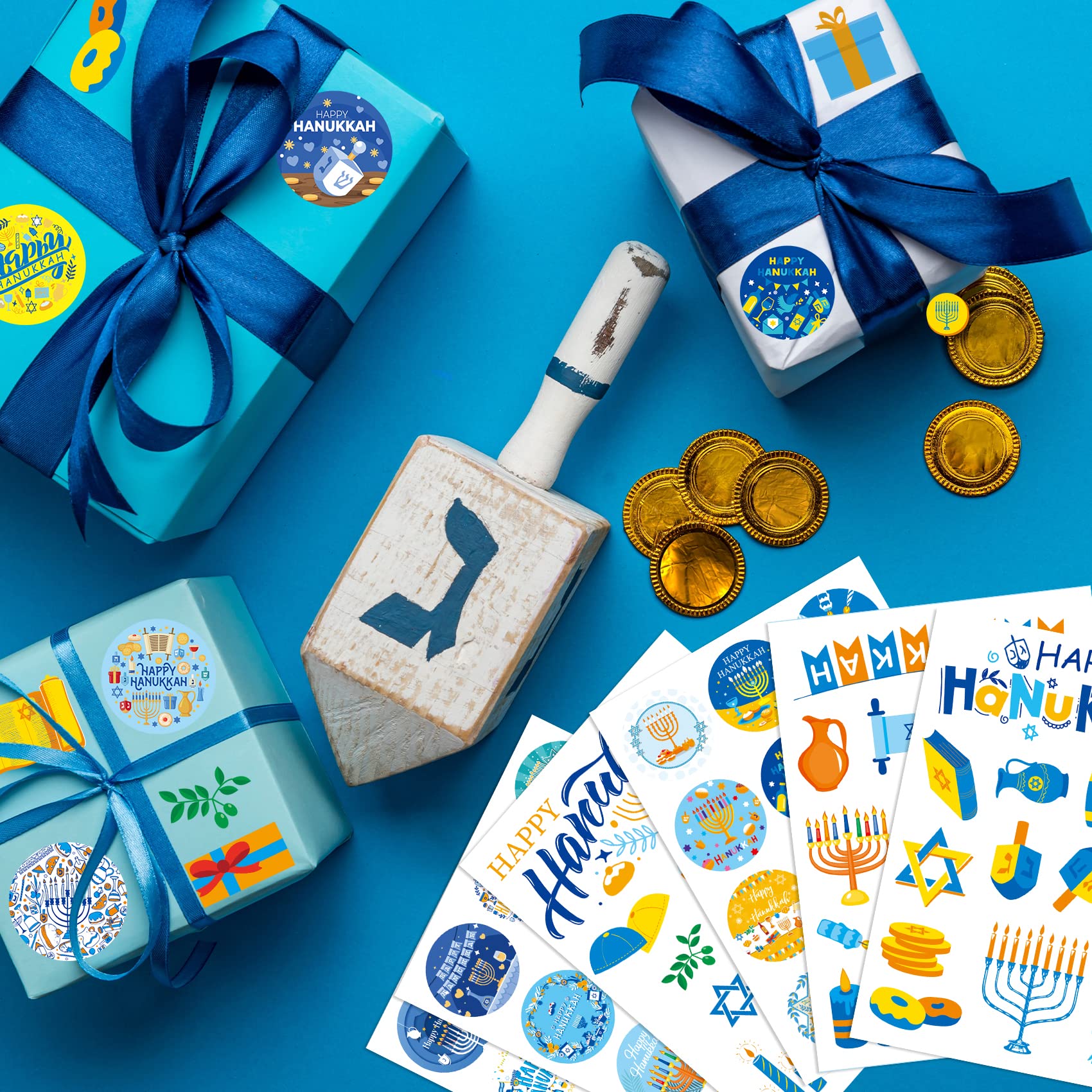 Snapklik.com : Happy Hanukkah Stickers - 30 Sheets Chanukah Gifts For ...