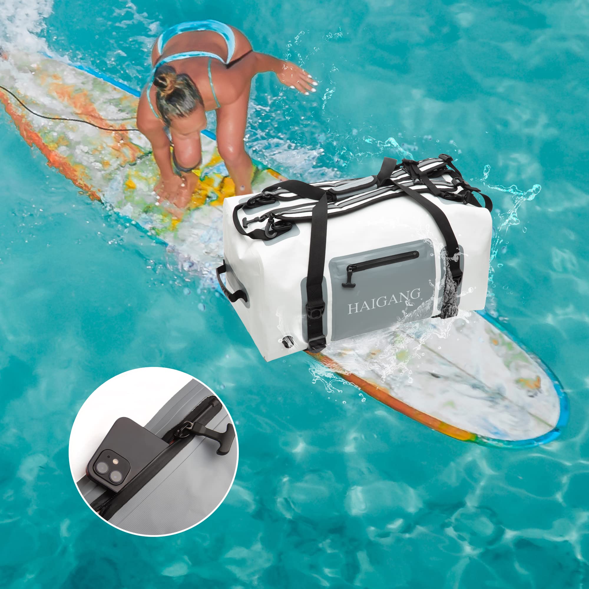 Haigang 110L Waterproof Duffel Bag Heavy Duty Dry Bag Outdoors Large ...