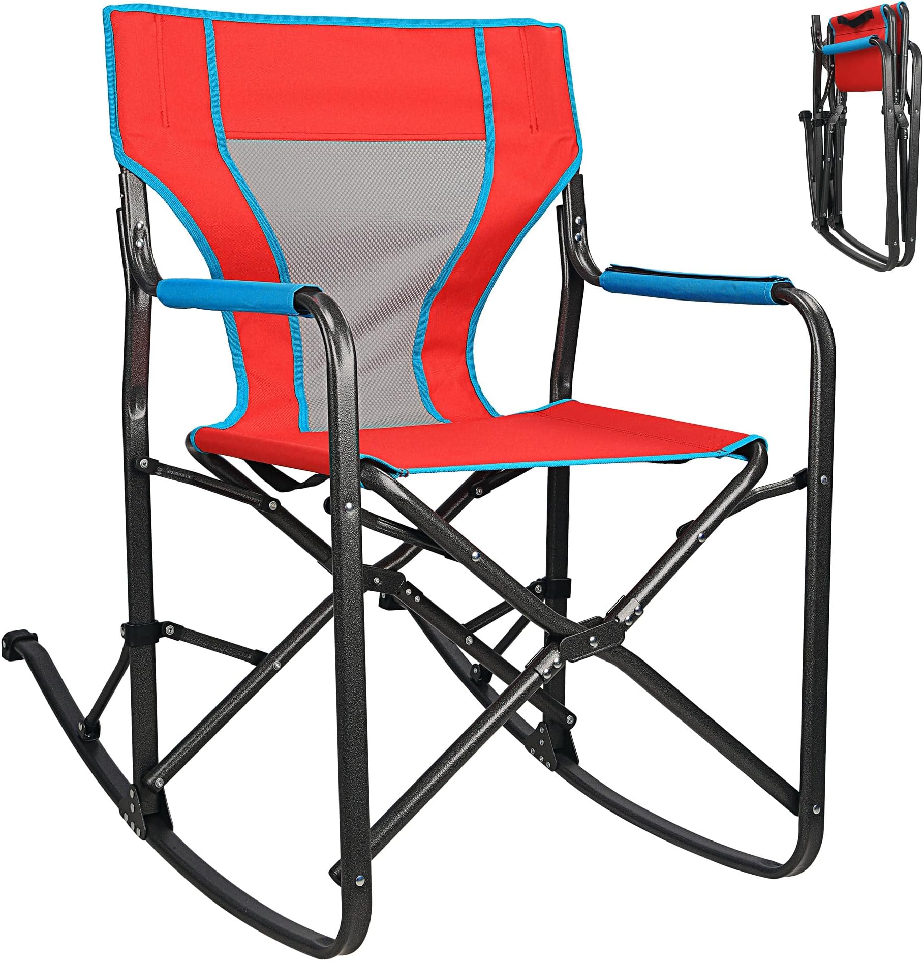 Northroad Oversized Rocking Camping Chair, Portable Folding Director ...