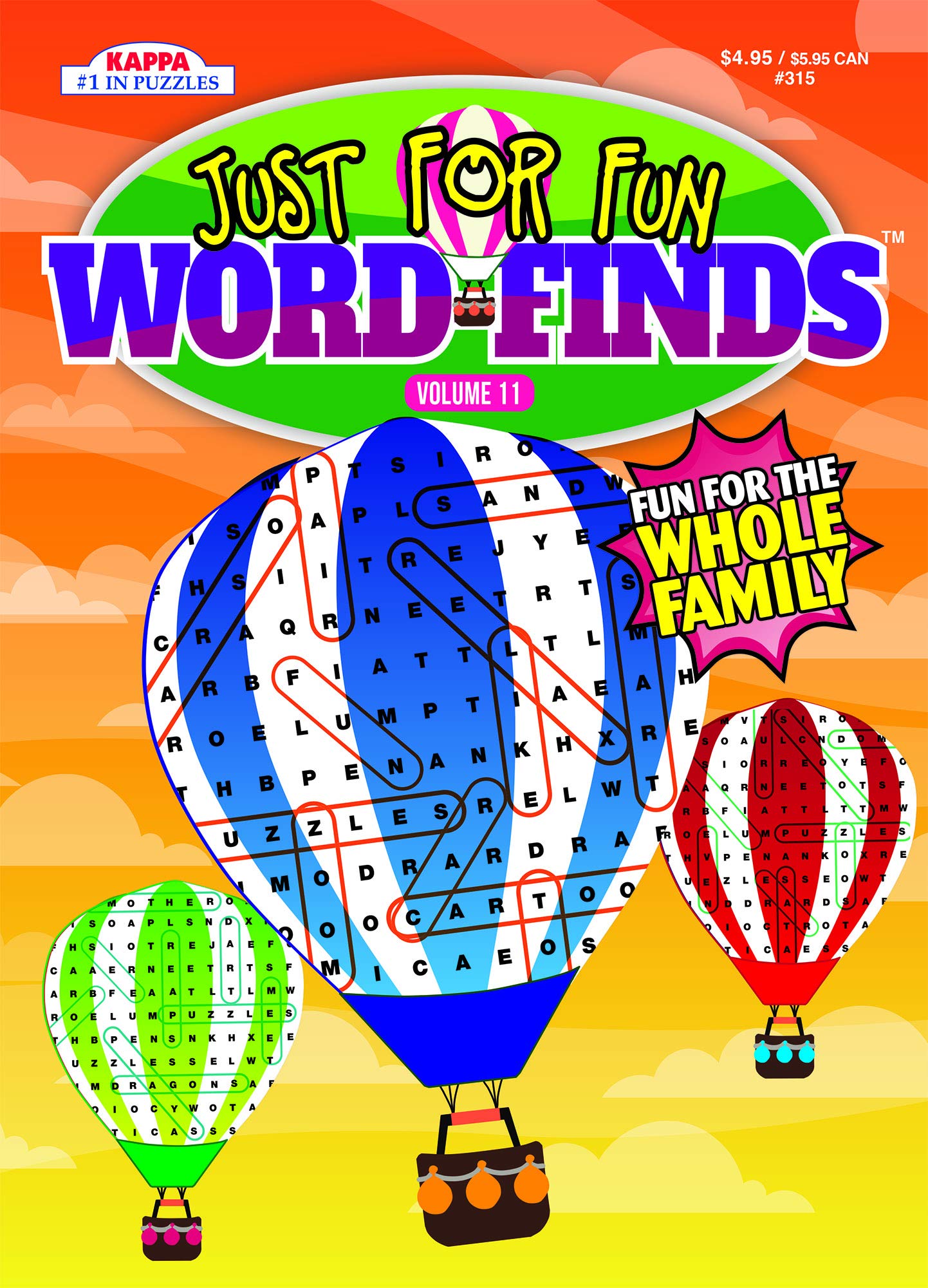 Just for Fun Word-Finds Puzzle Book-Word Search Volume 11: Kappa Books ...