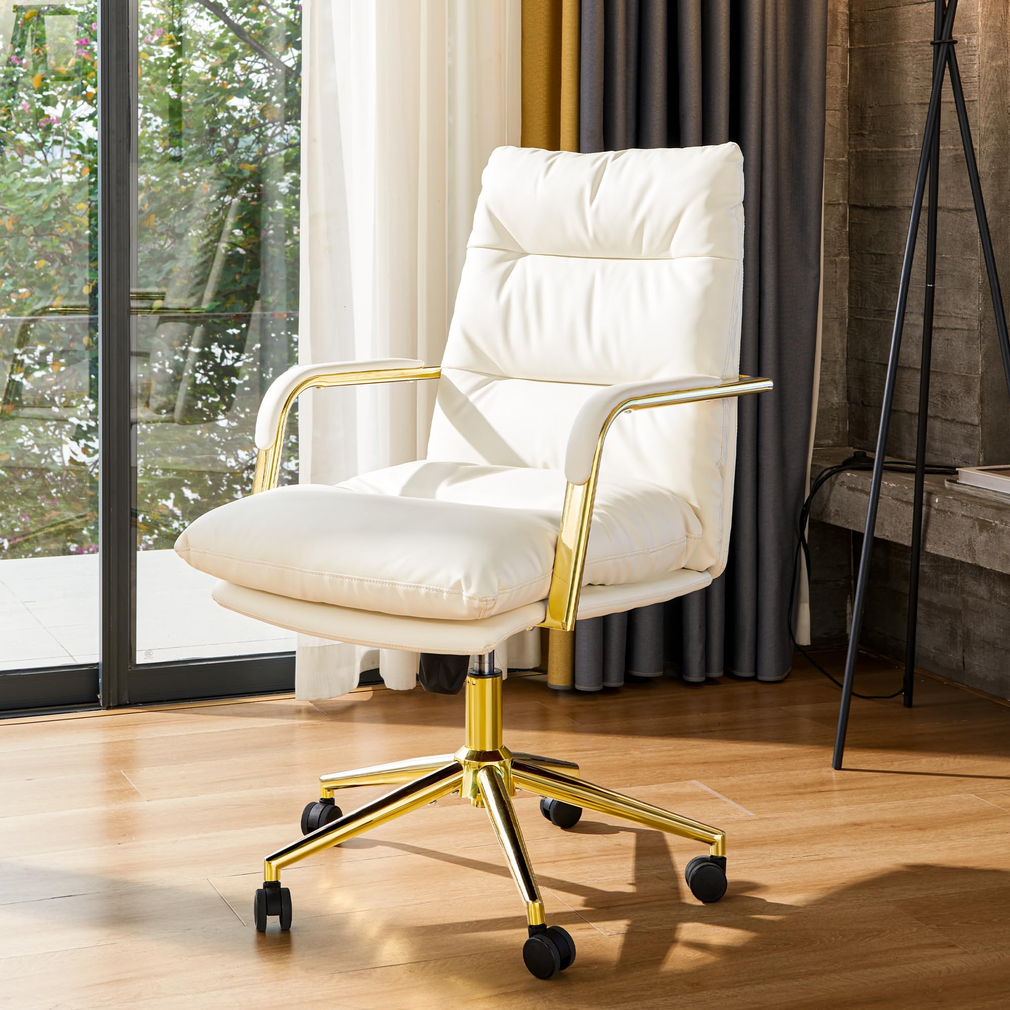 Amazon.com: Leather Office Chair Home Office Desk Chairs Executive ...