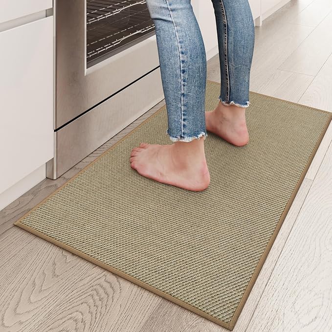 Amazon.com: KIMODE Padded Kitchen Mats for Floor Washable, Farmhouse ...