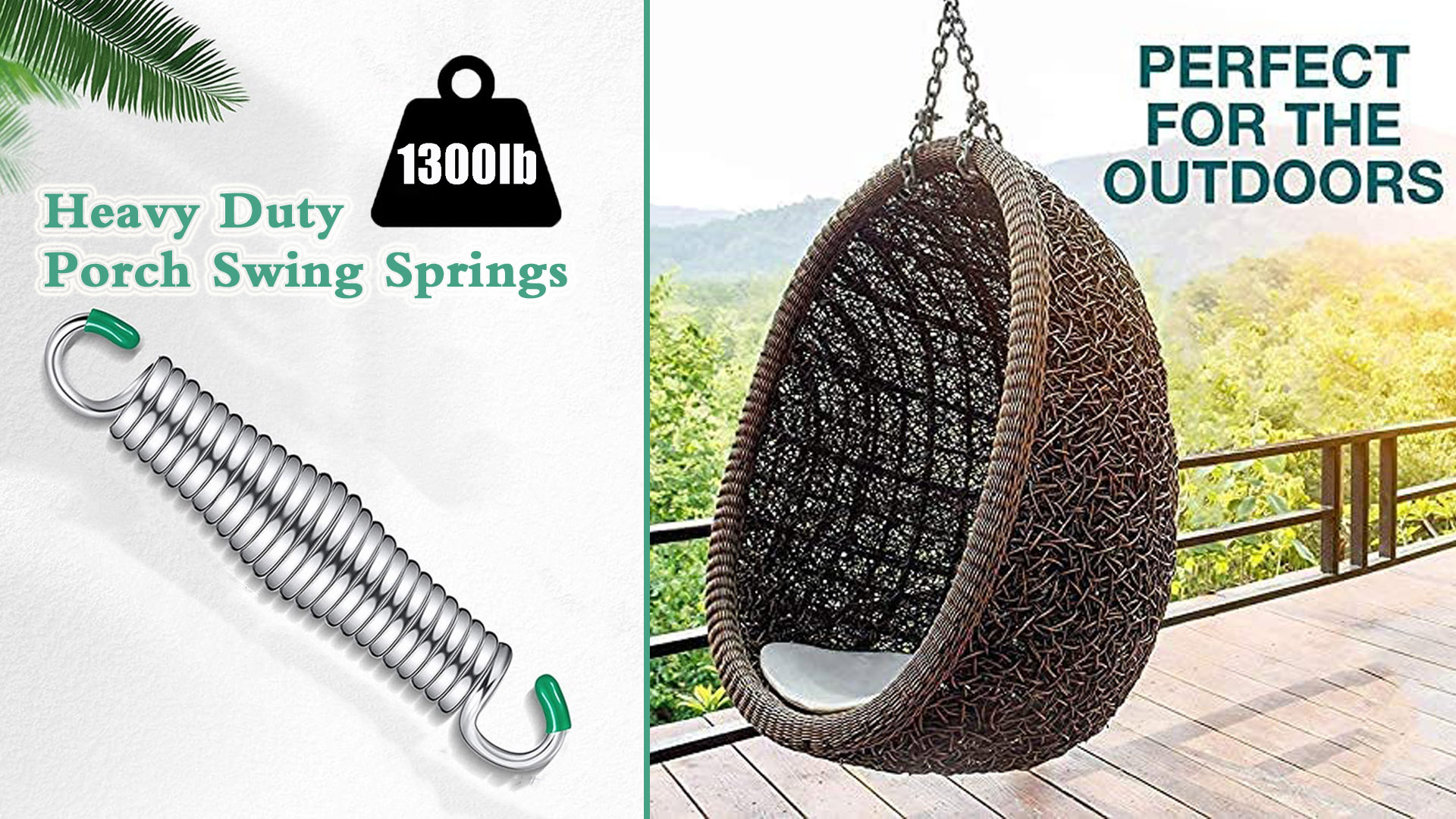 Watch Heavy-Duty Porch Swing Springs Hold up to 1300lbs on Amazon Live