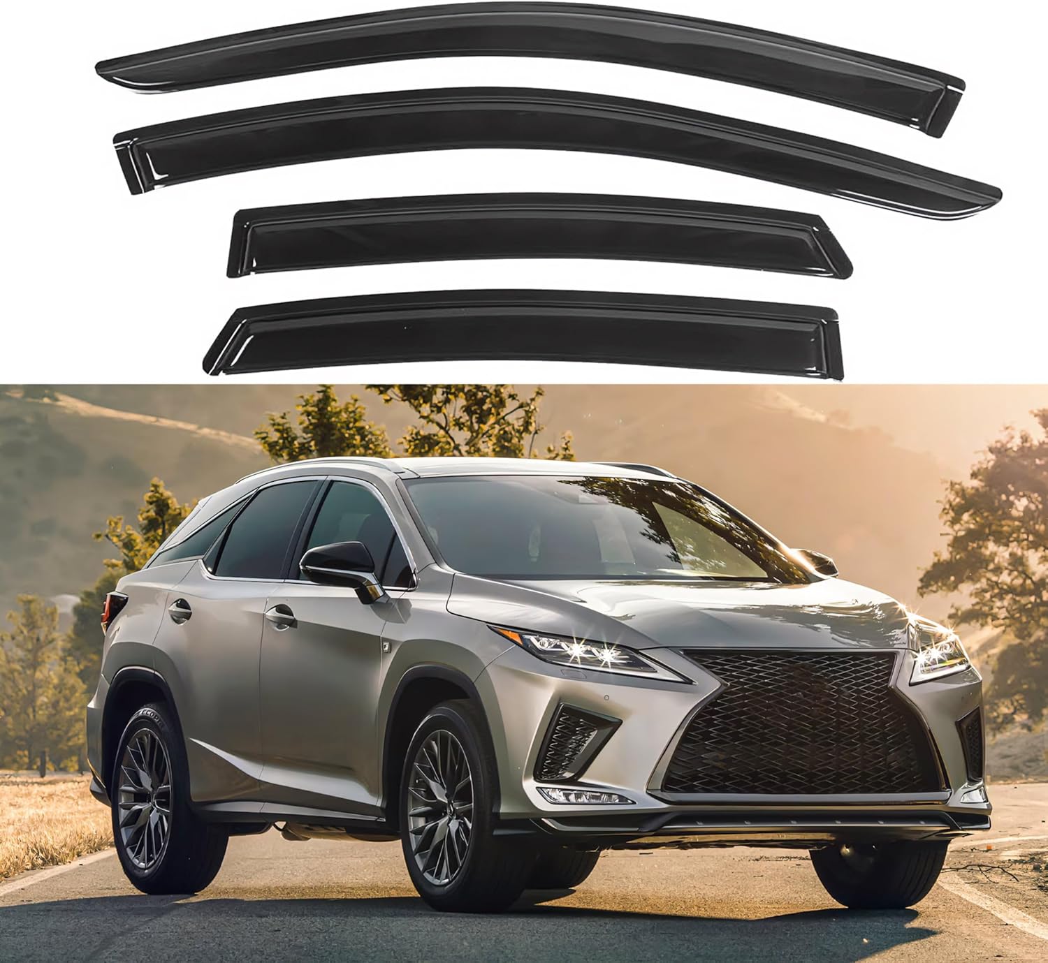 Amazon.com: KPY Window Visor Compatible with Lexus RX350 RX450h 2016 ...
