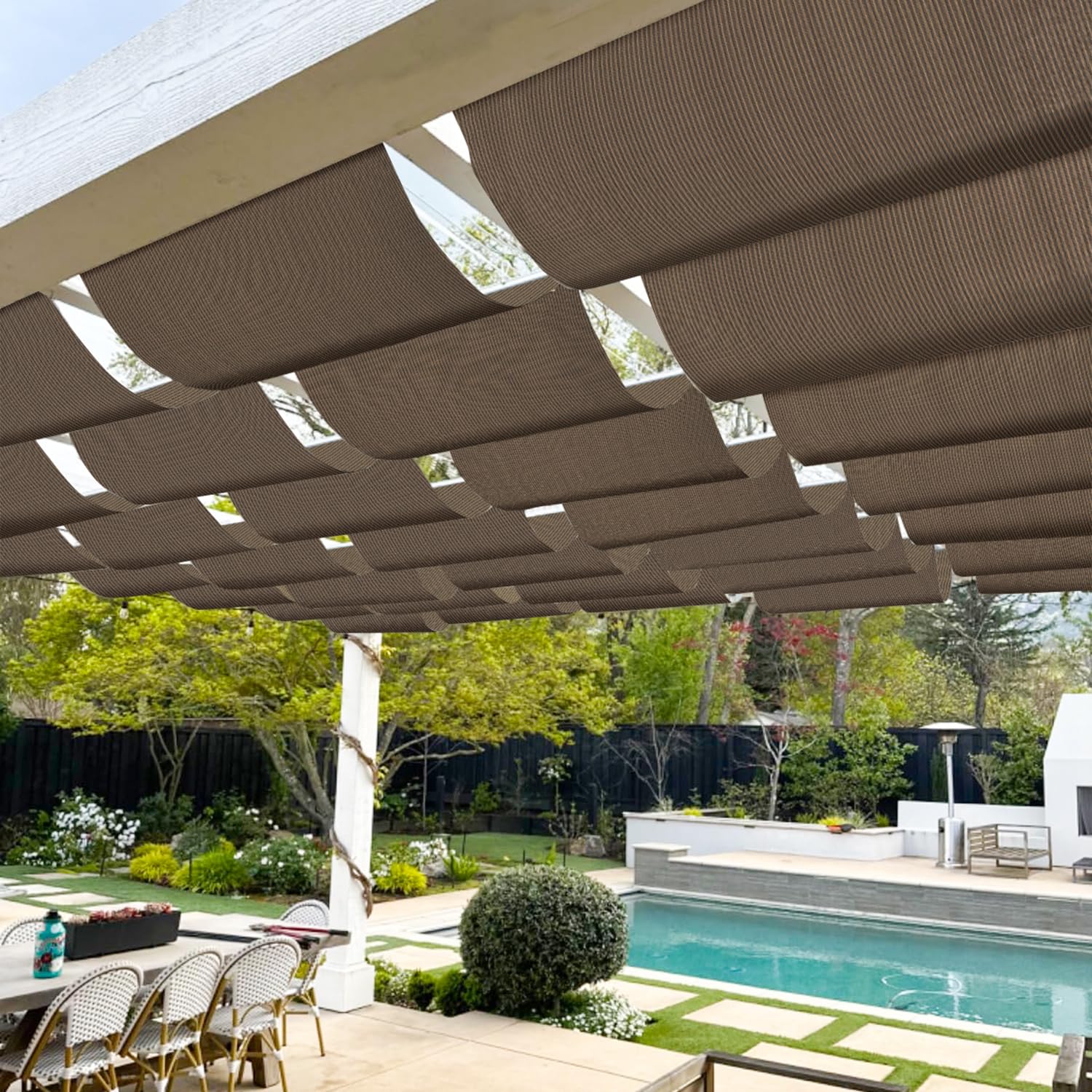 Snapklik.com : TANG Retractable Pergola Shade Cover Replacement Canopy ...