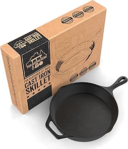 FRESH AUSTRALIAN KITCHEN Pre-Seasoned Cast Iron Skillet Frying Pan 30cm ...