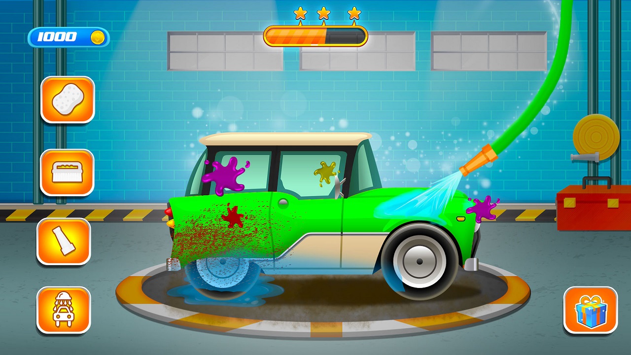 Car Wash Spa Salon Boys Girls Kids Games Wash Planes Police Cars Ambulance Fire Brigades ...