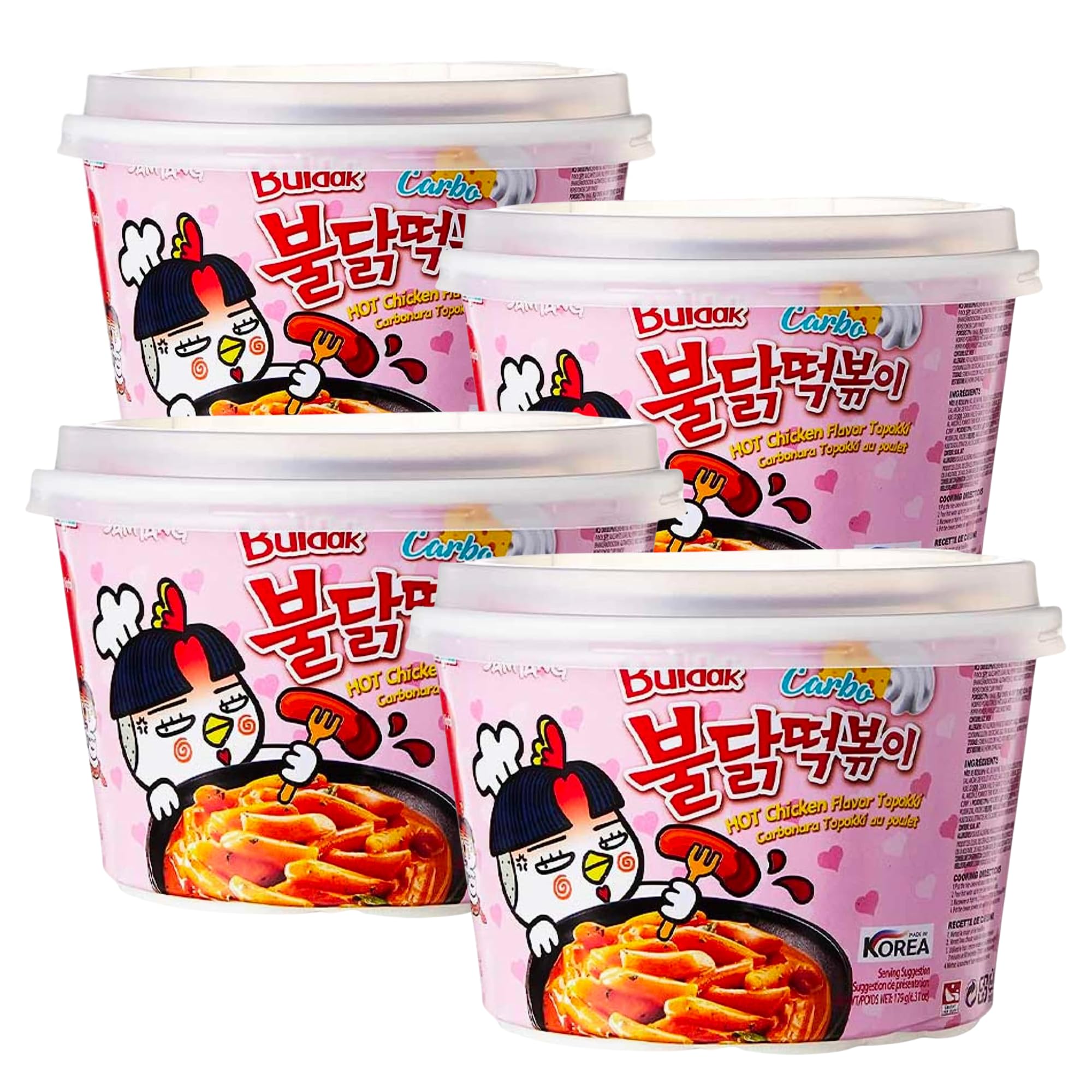 Buy Samyang Carbonara Tteokbokki 179g (Pack of 4) - Hot Chicken Flavour ...