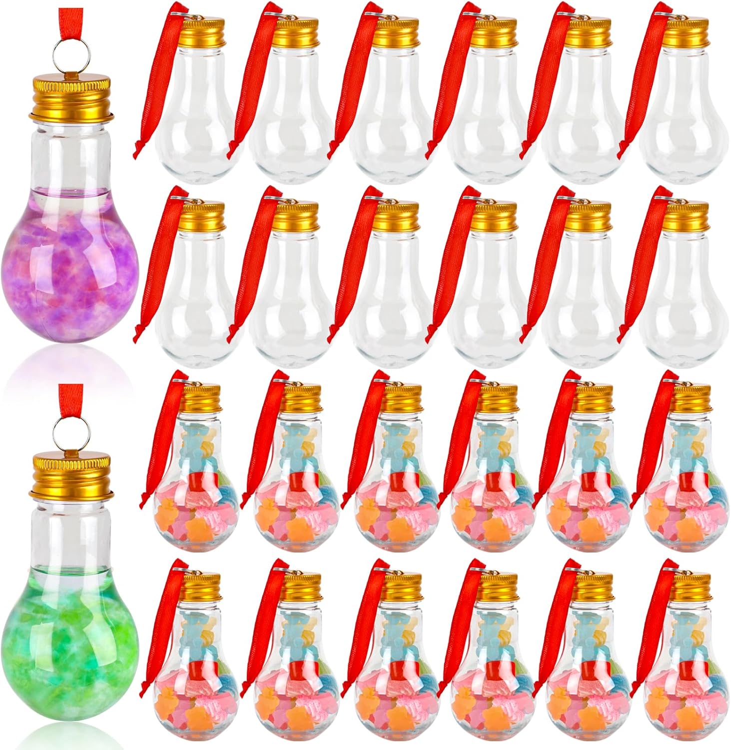 Amazon.com: FOIMAS 24pcs Christmas Booze Balls,Fillable Light Bulb ...