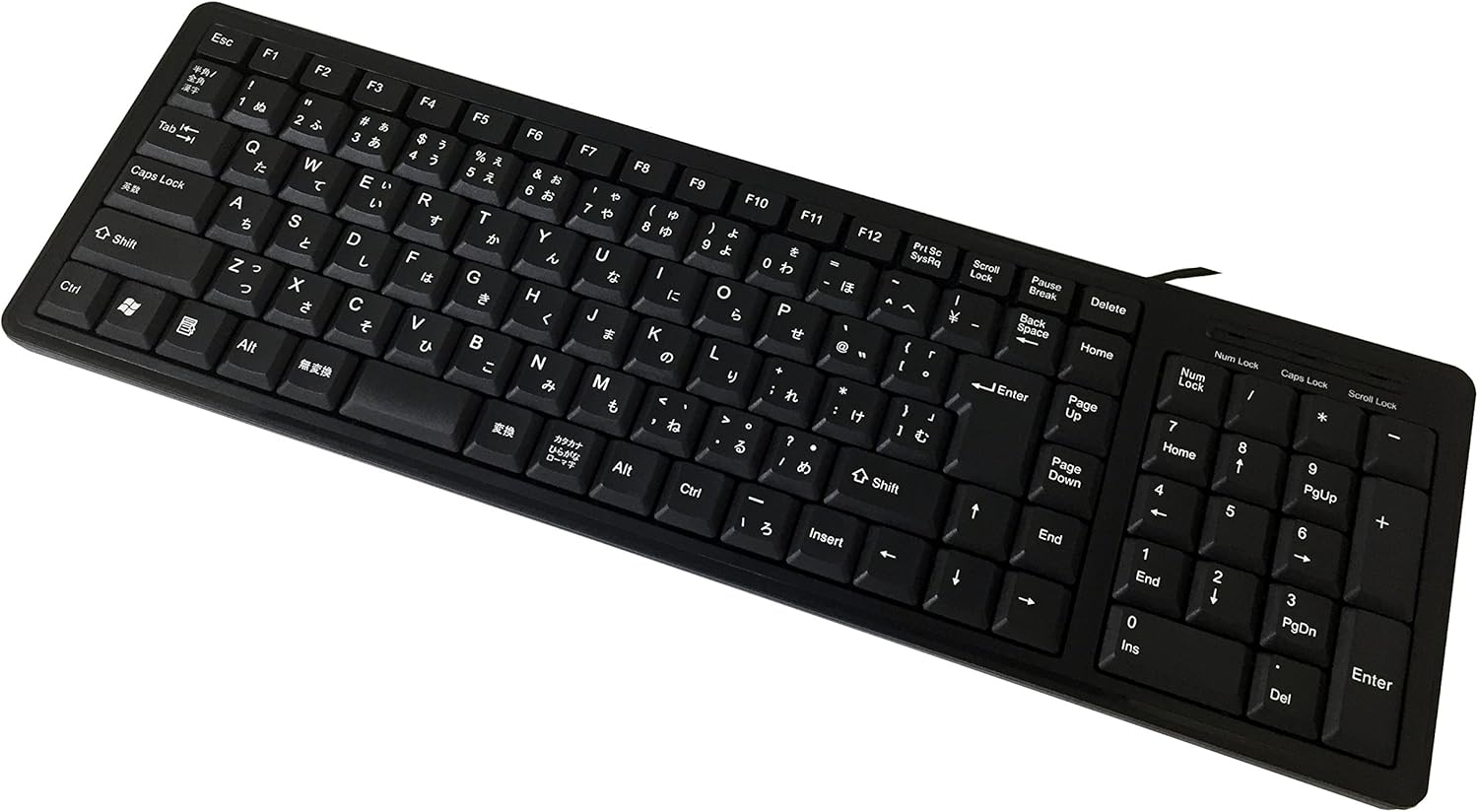 Amazon.com: AOTECH AOK-SL108BK-A Thin Slim Japanese 108 Key Keyboard ...