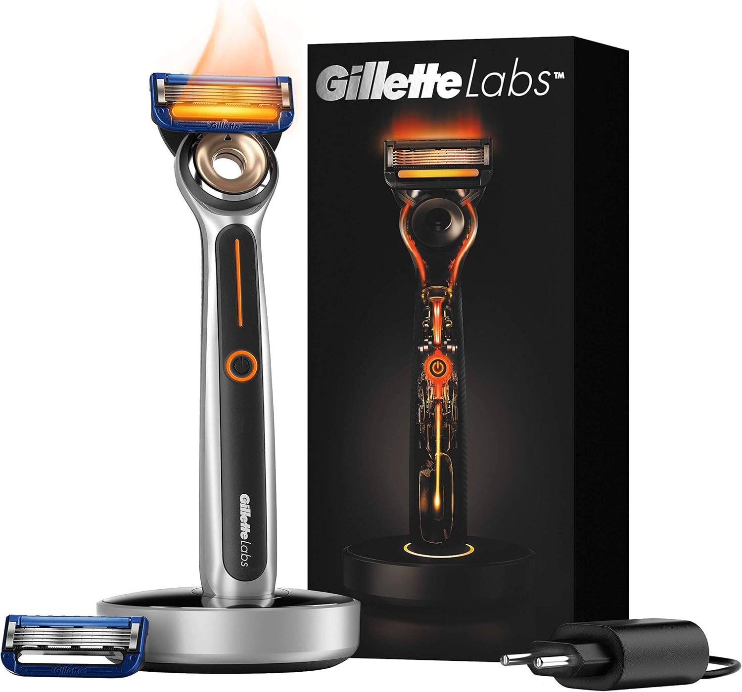 Gillette Labs Heated Men's Razor + 1 Razor Blade Refill, FlexDisc ...