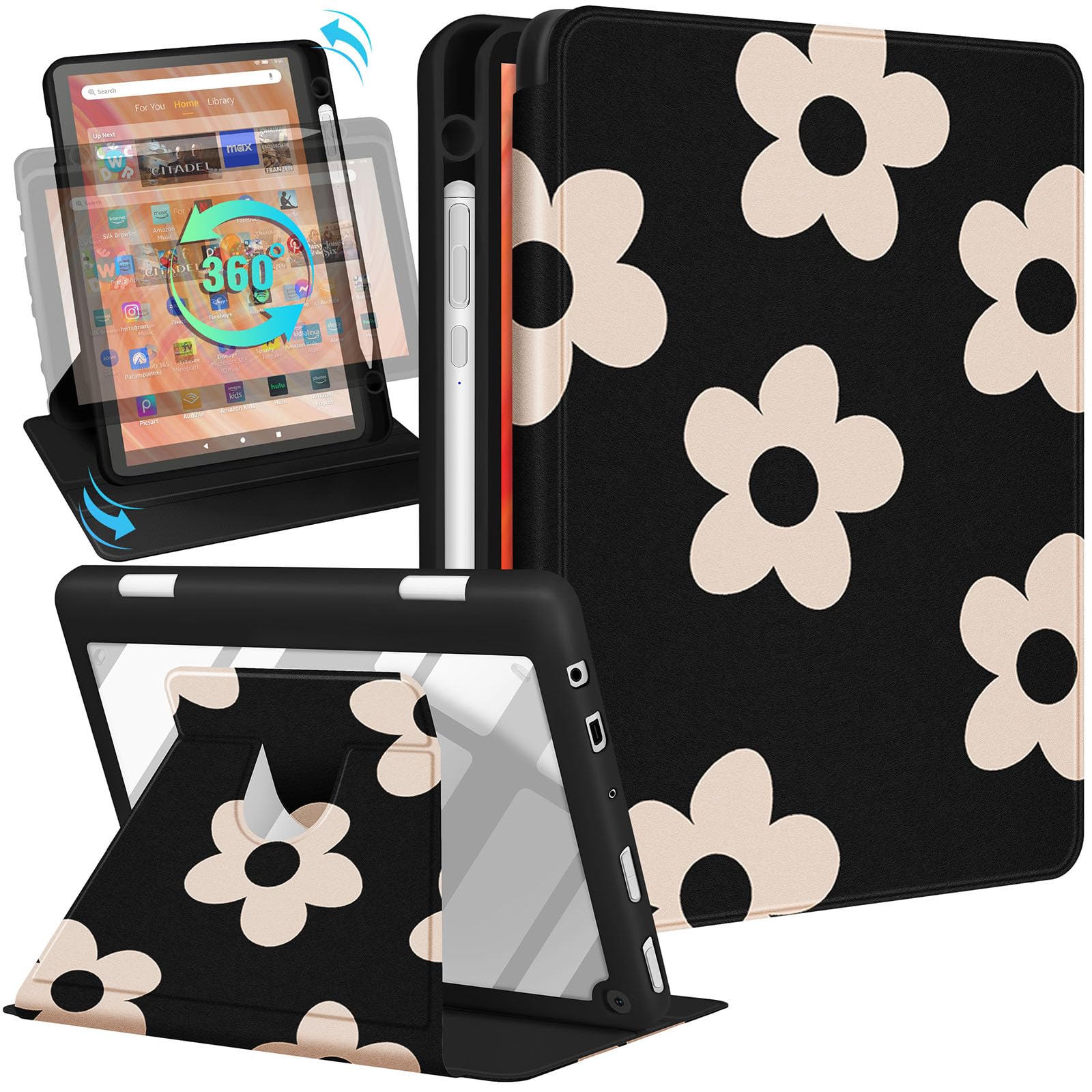 Amazon.com: Kidcube for Kindle Fire HD 10/10 Plus Tablet Case - 13th ...