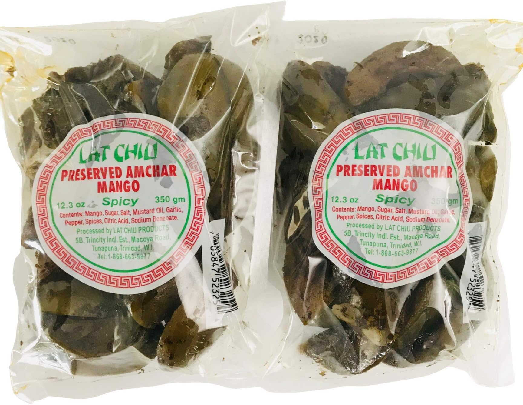 Amazon.com: Lat Chiu Preserved Amchar Mango (Spicy) - 350g (Pack of 2 ...