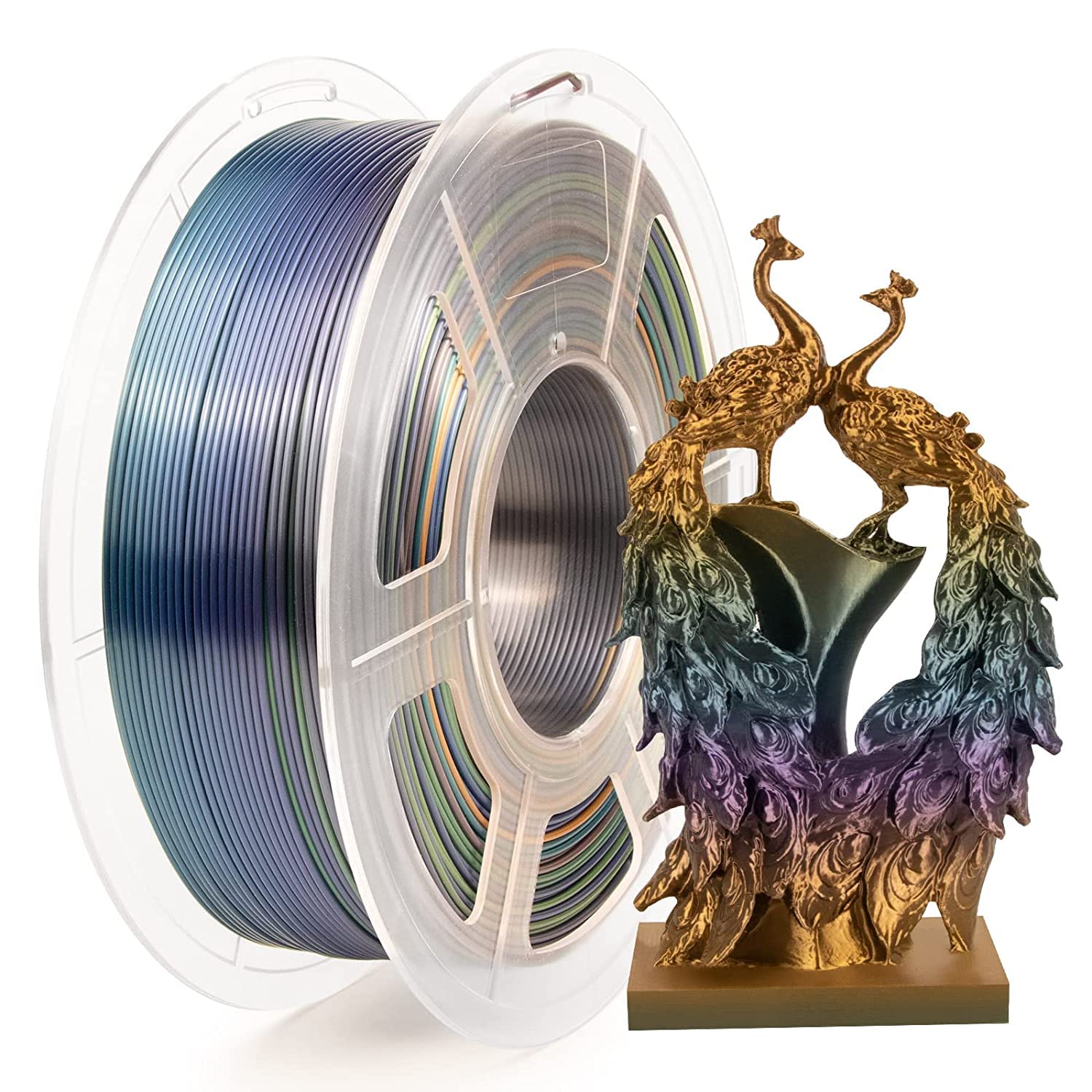 Snapklik.com : IEMAI Silk Rainbow PLA Filament 1.75mm, Multicolor Fast ...