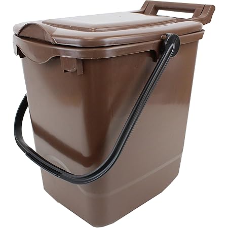 All-Green Large Compost Caddy - Brown - for Food Waste Recycling (23 ...