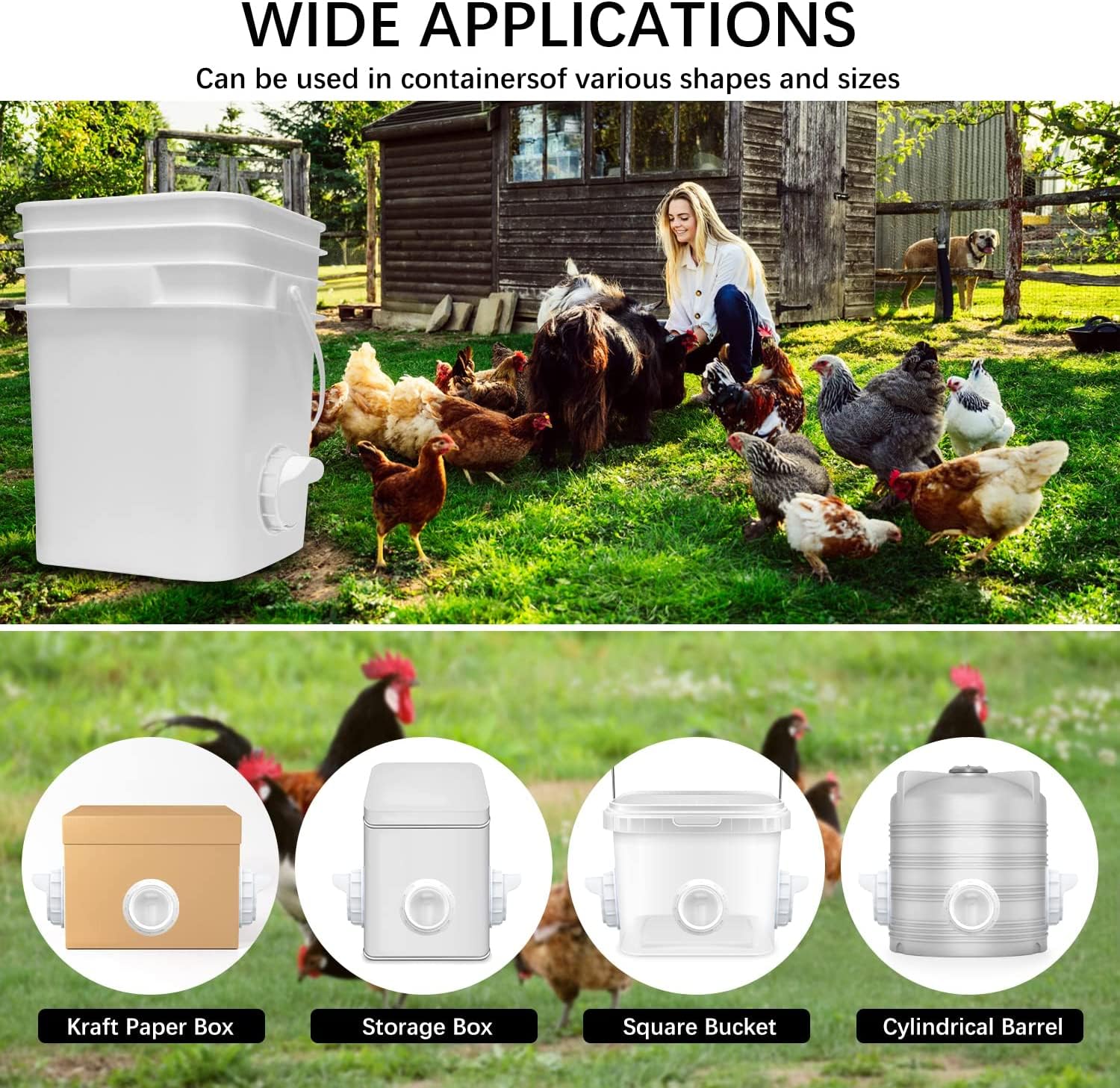 Snapklik.com : DSTANA Chicken Feeder No Waste 4 Ports Automatic Poultry ...