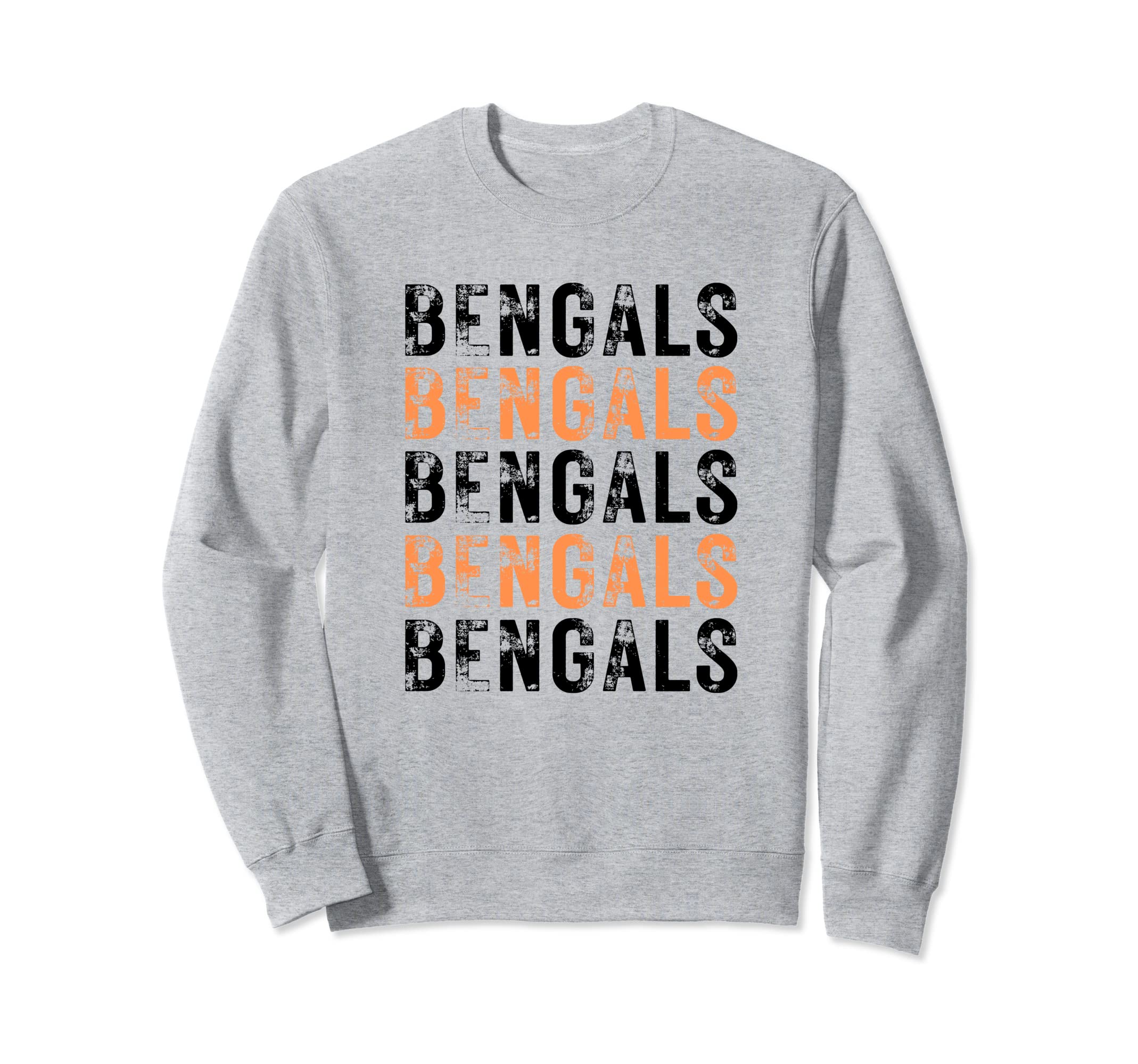 Amazon.com: Distressed Bengals Sweatshirt : Clothing, Shoes & Jewelry