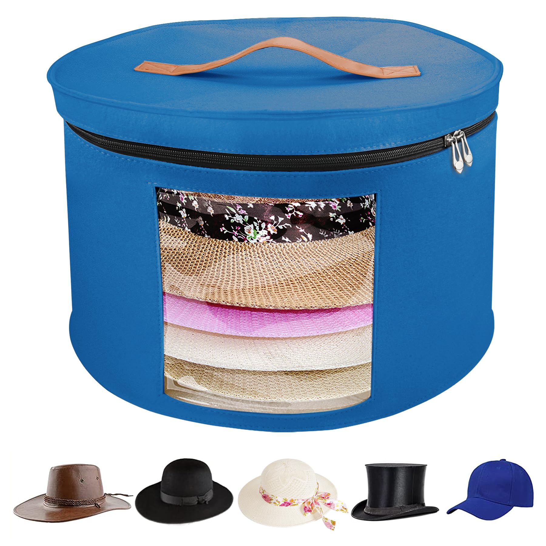 Amazon.com - VanlonPro Large Hat Storage Box for Women & Men, 16" D x ...