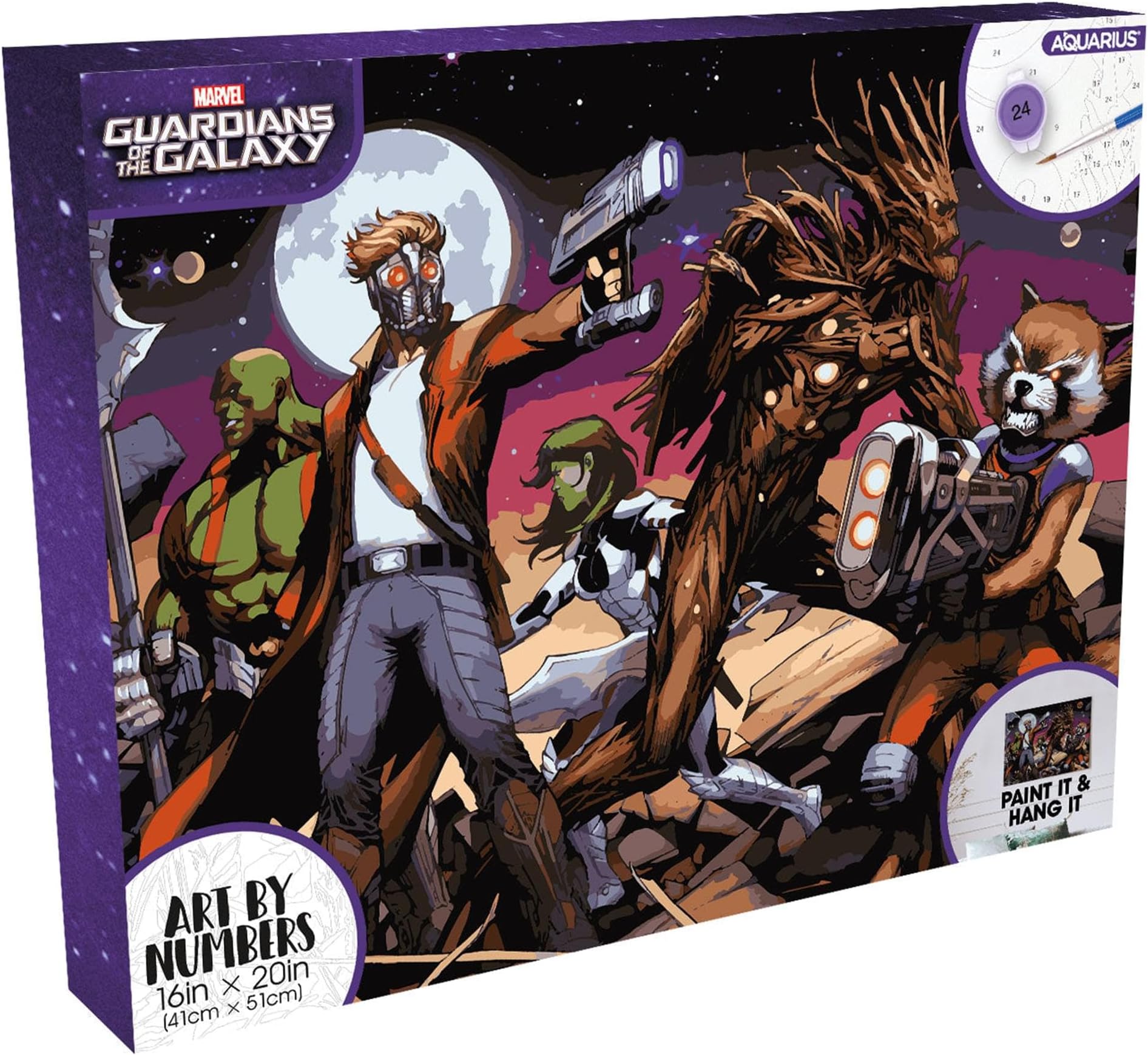 Amazon.com: AQUARIUS Guardians of The Galaxy Art by Numbers Painting ...