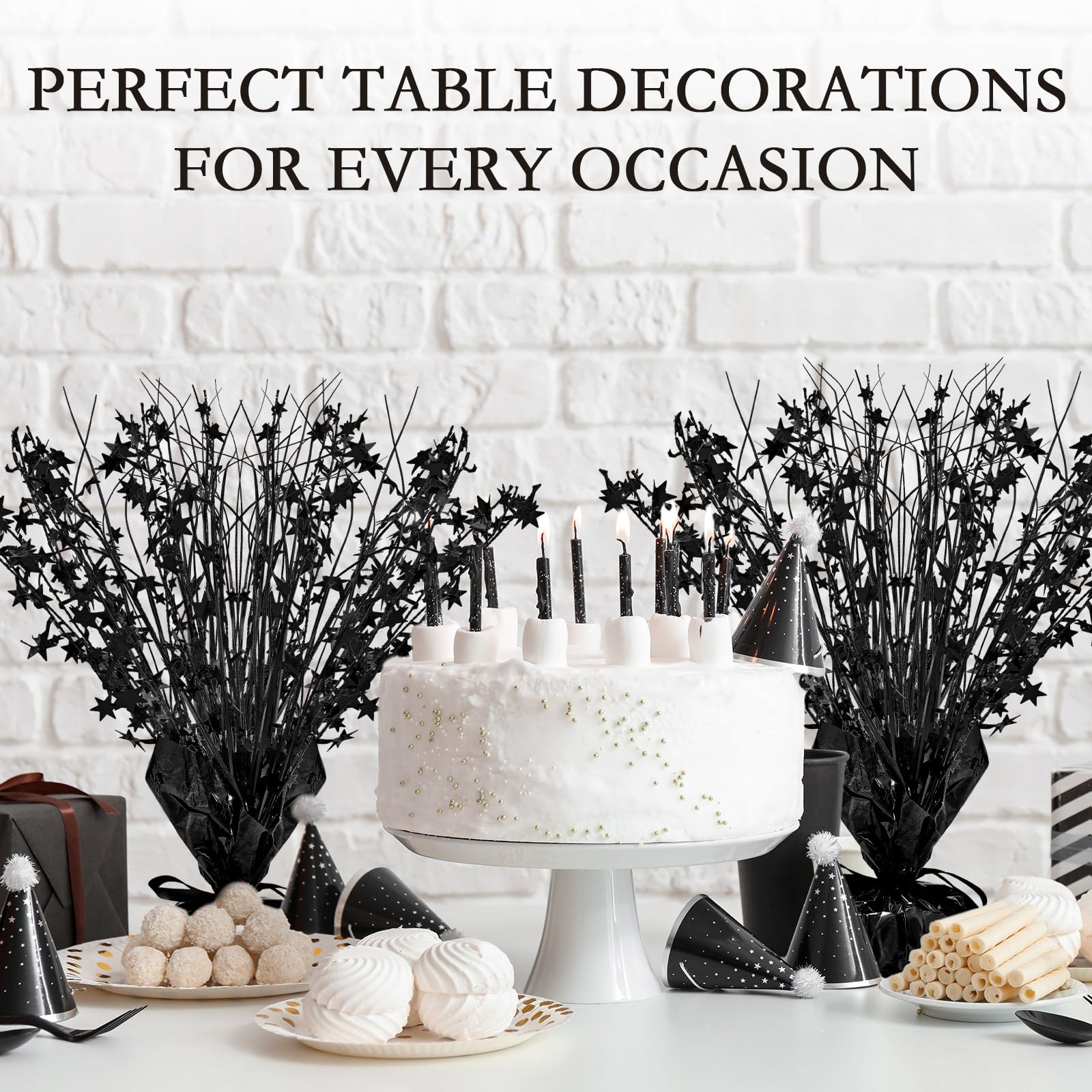 Snapklik.com : Crowye 3 Pieces Metallic Foil Spray Centerpiece ...