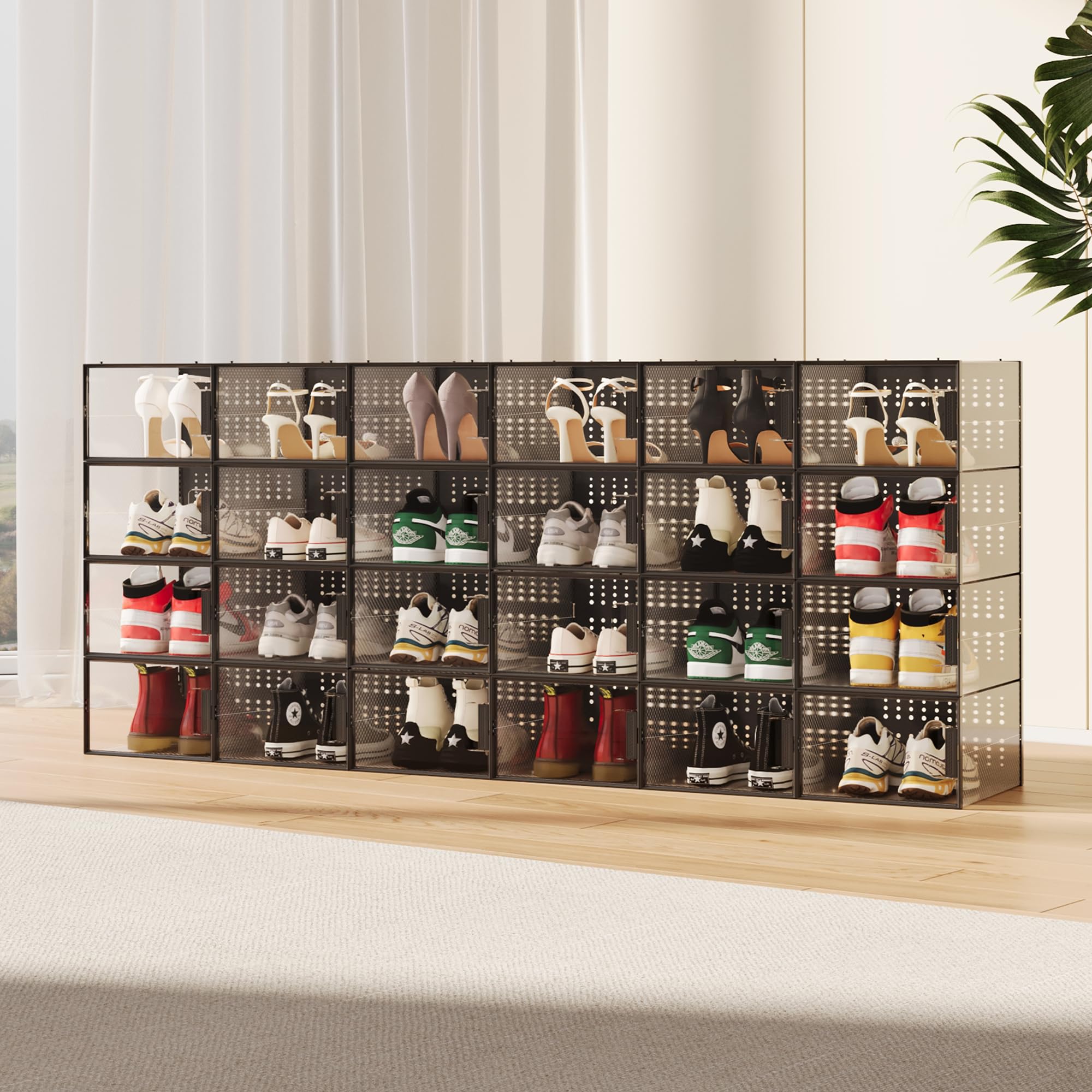 Pinkpum XXL Large Shoe Organizer Storage Boxes for Closet, Fit for Size ...