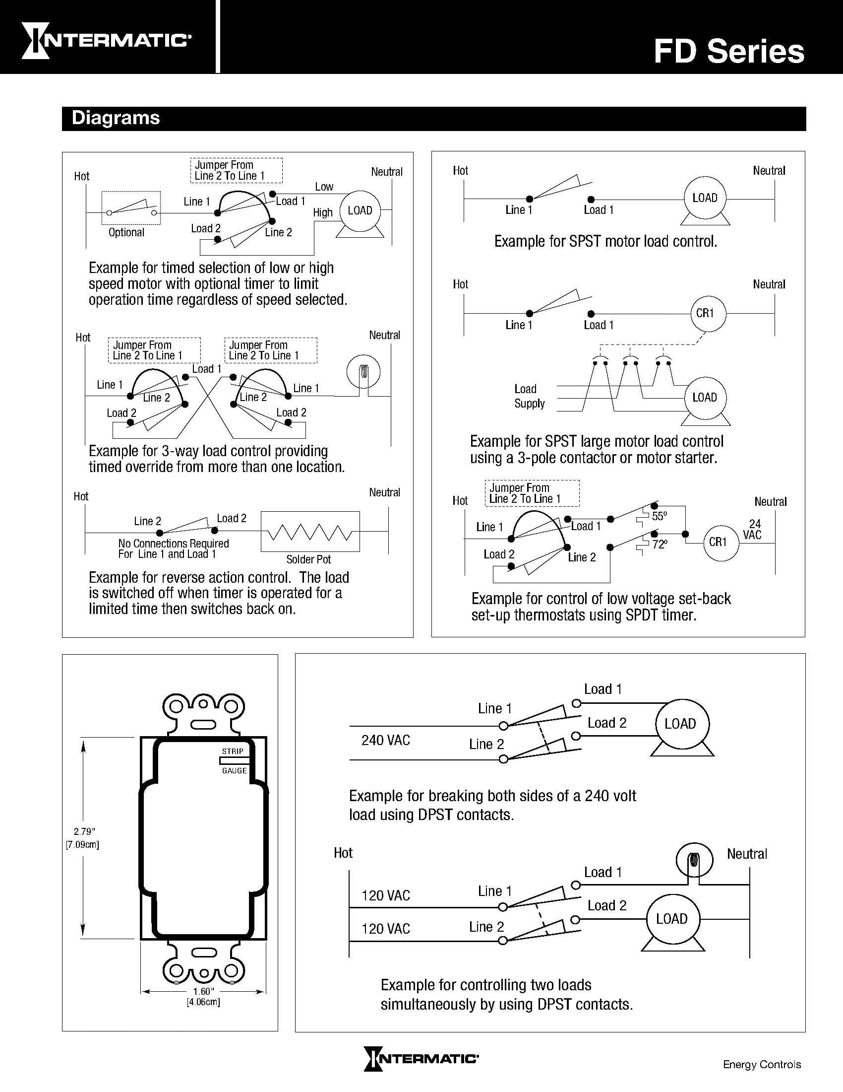 Timer Switch For Lights FD60MWC 60-Minute Spring-Wound In-Wall ...