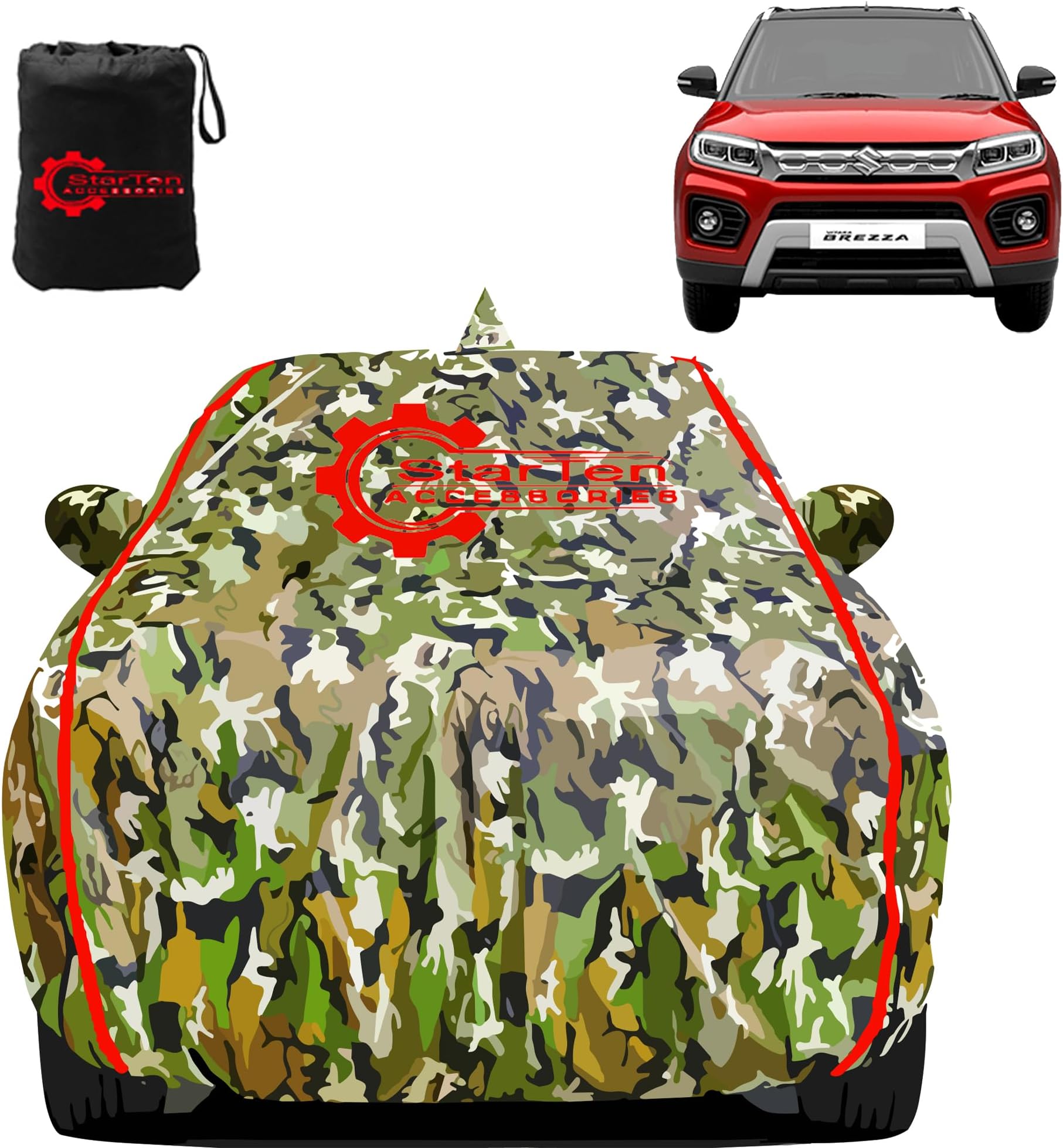 StarTen Maruti Brezza Waterproof car Body Cover | Polyester - Triple ...