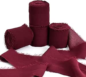 Amazon.com: TONIFUL 4 Rolls Silk Chiffon Ribbon, 1-1/2 Inch x 22yds ...