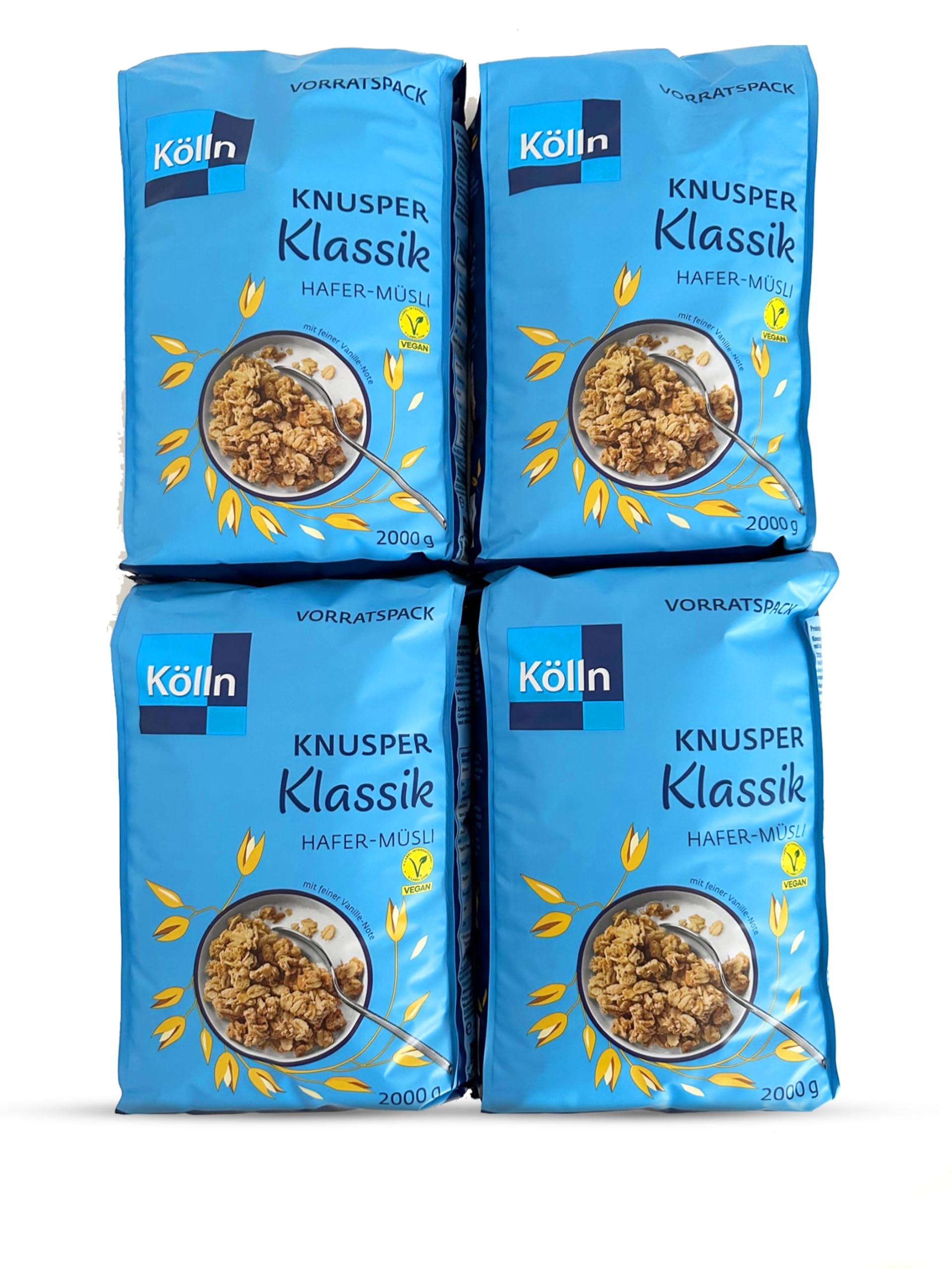 4 x Kölln Müsli Knusper Klassik 4x 2kg, 4er Pack : Amazon.de ...