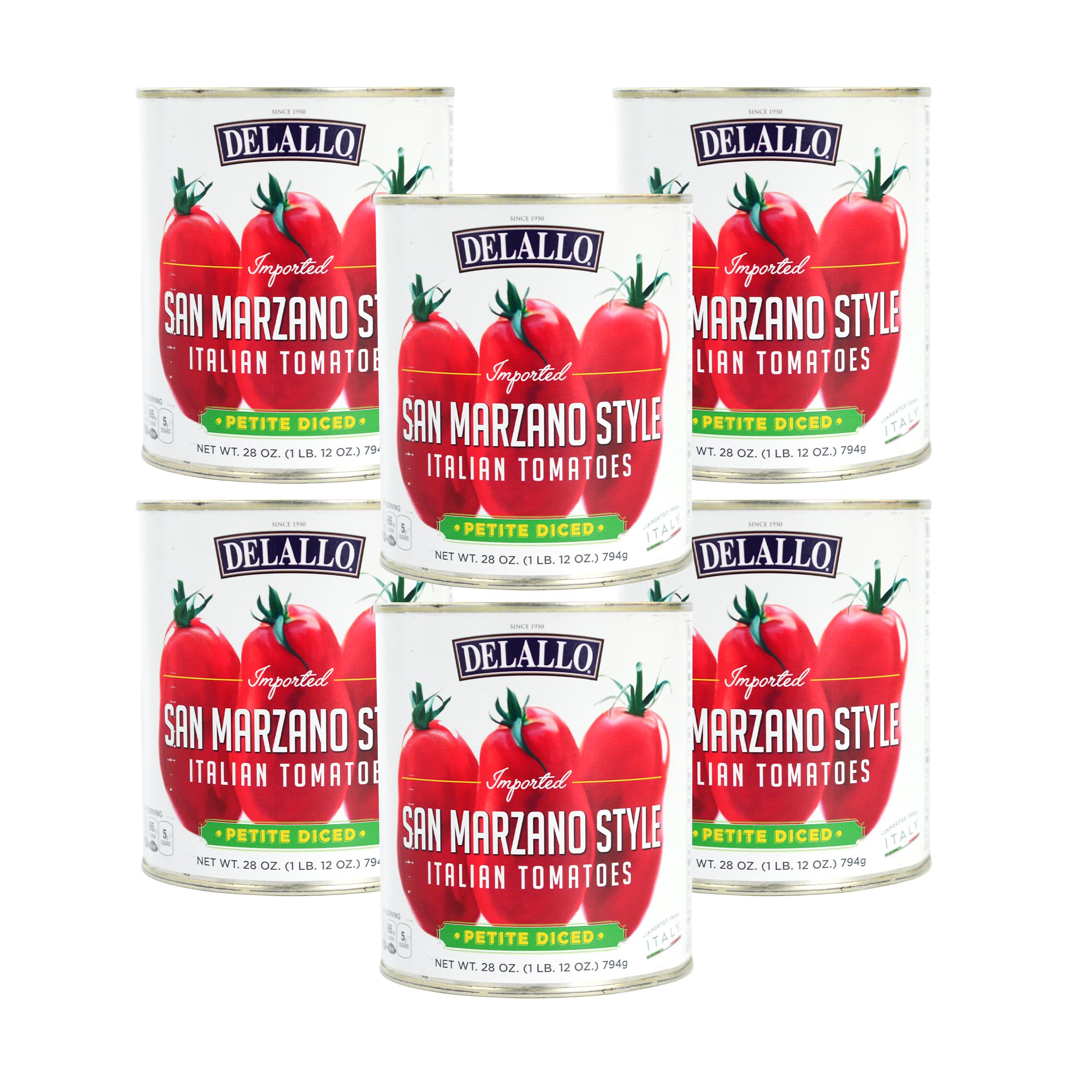 Amazon.com : DeLallo San Marzano Style Diced Tomatoes, 28 Ounce Can, 6 ...
