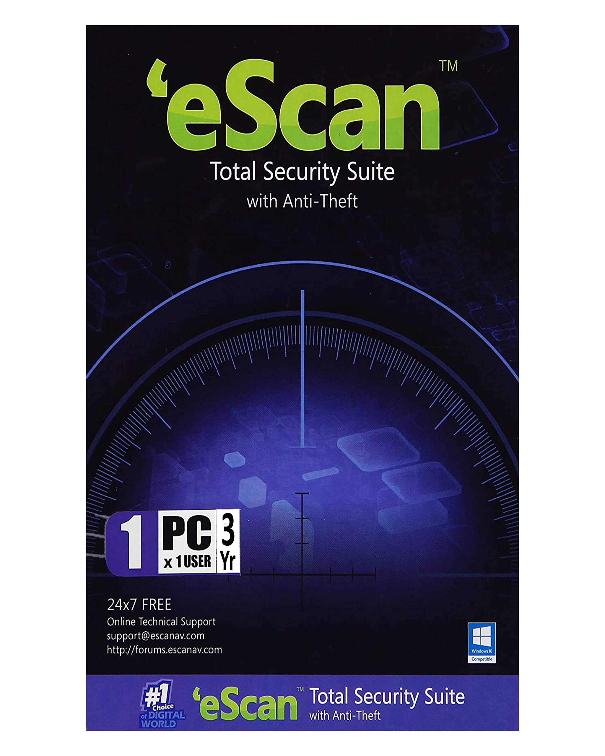 ESCANAV Escan Total Security - 1 PC, 3 Year (Activation Key) (Email ...