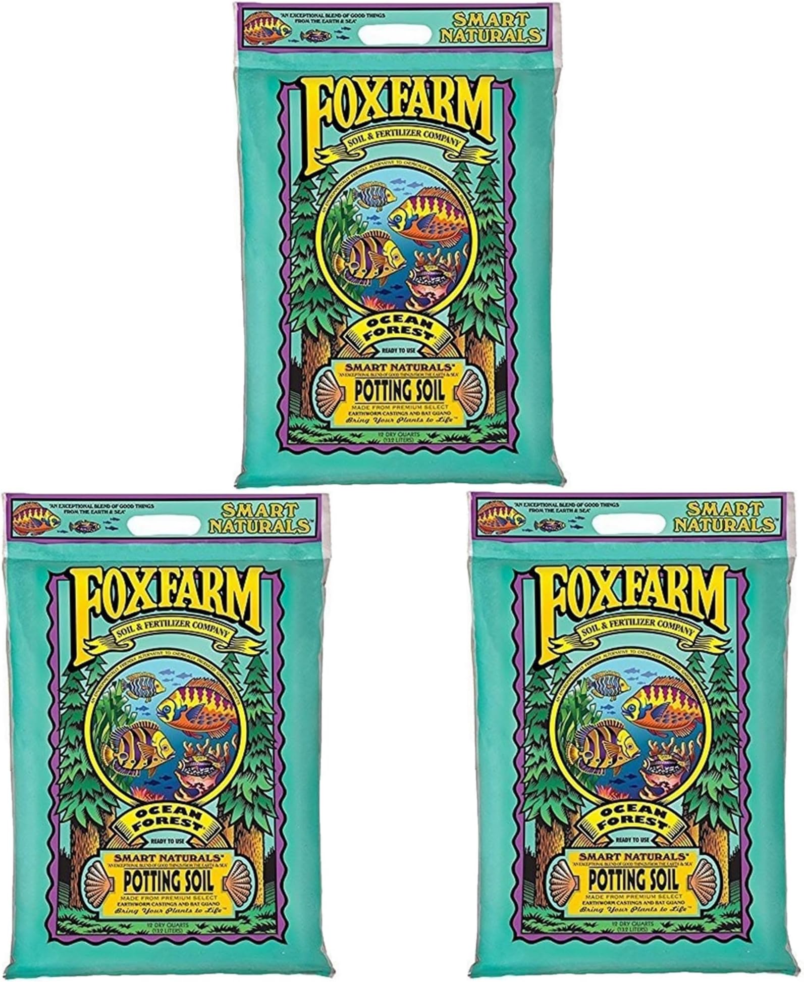 Amazon.com : FoxFarm Ocean Forest Potting Soil, 1.5cu ft : Soil And ...