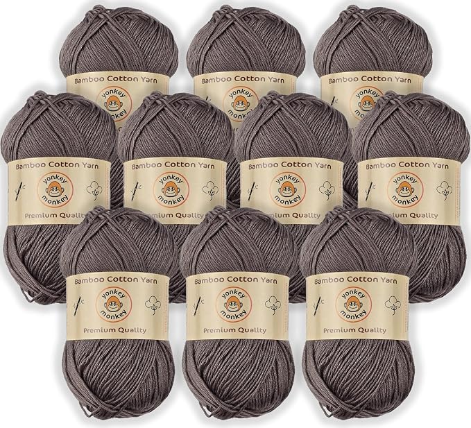 Yonkey Monkey 10-Pack Bamboo Cotton Fingering Weight Yarn Set