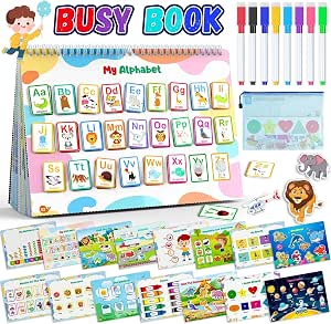 Amazon.com: Busy Book for Toddlers 3+, Preschool Learning Activities ...