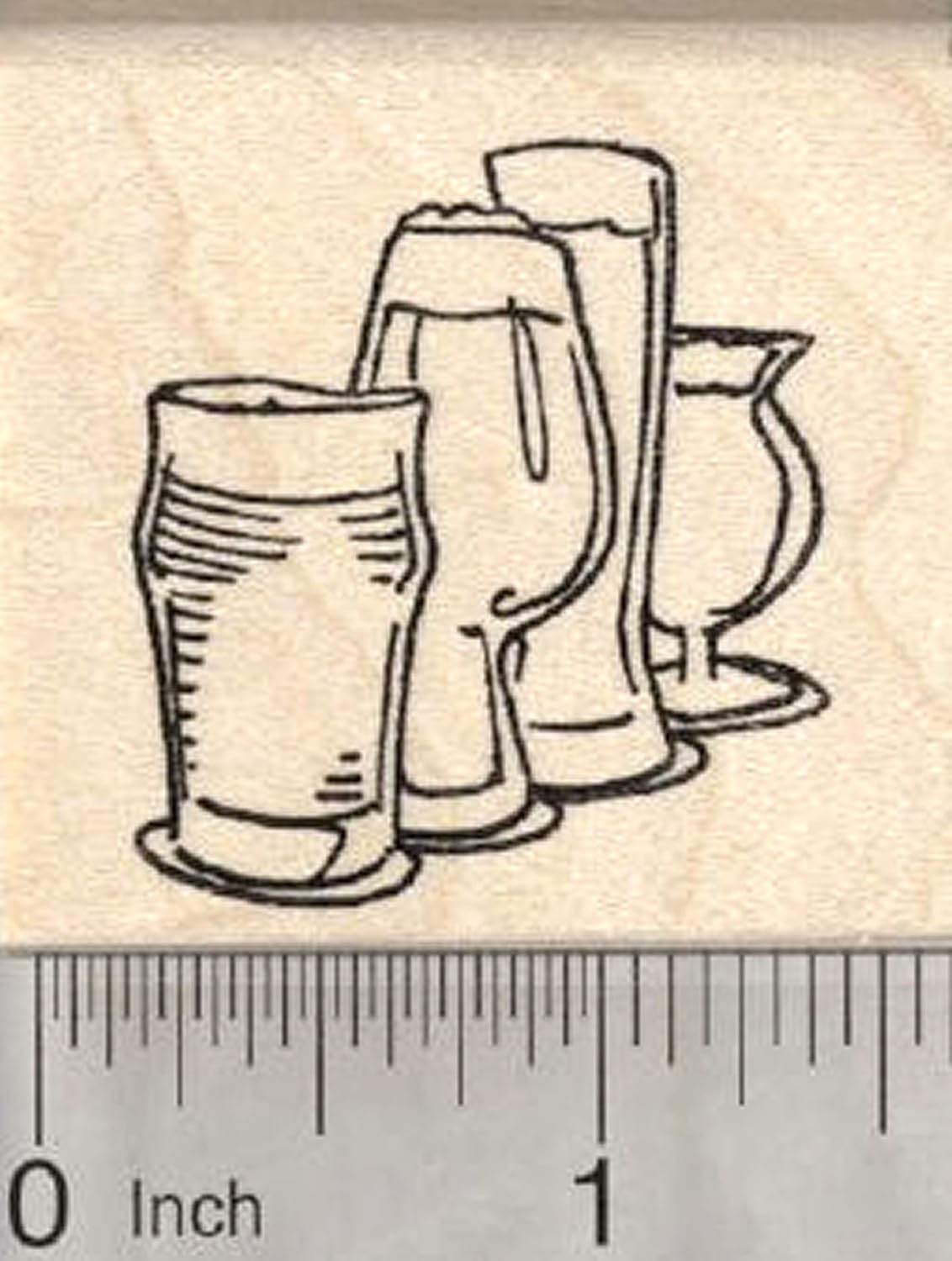 Amazon.com | Craft Beer Rubber Stamp, Pilsner Glasses: Beer Glasses