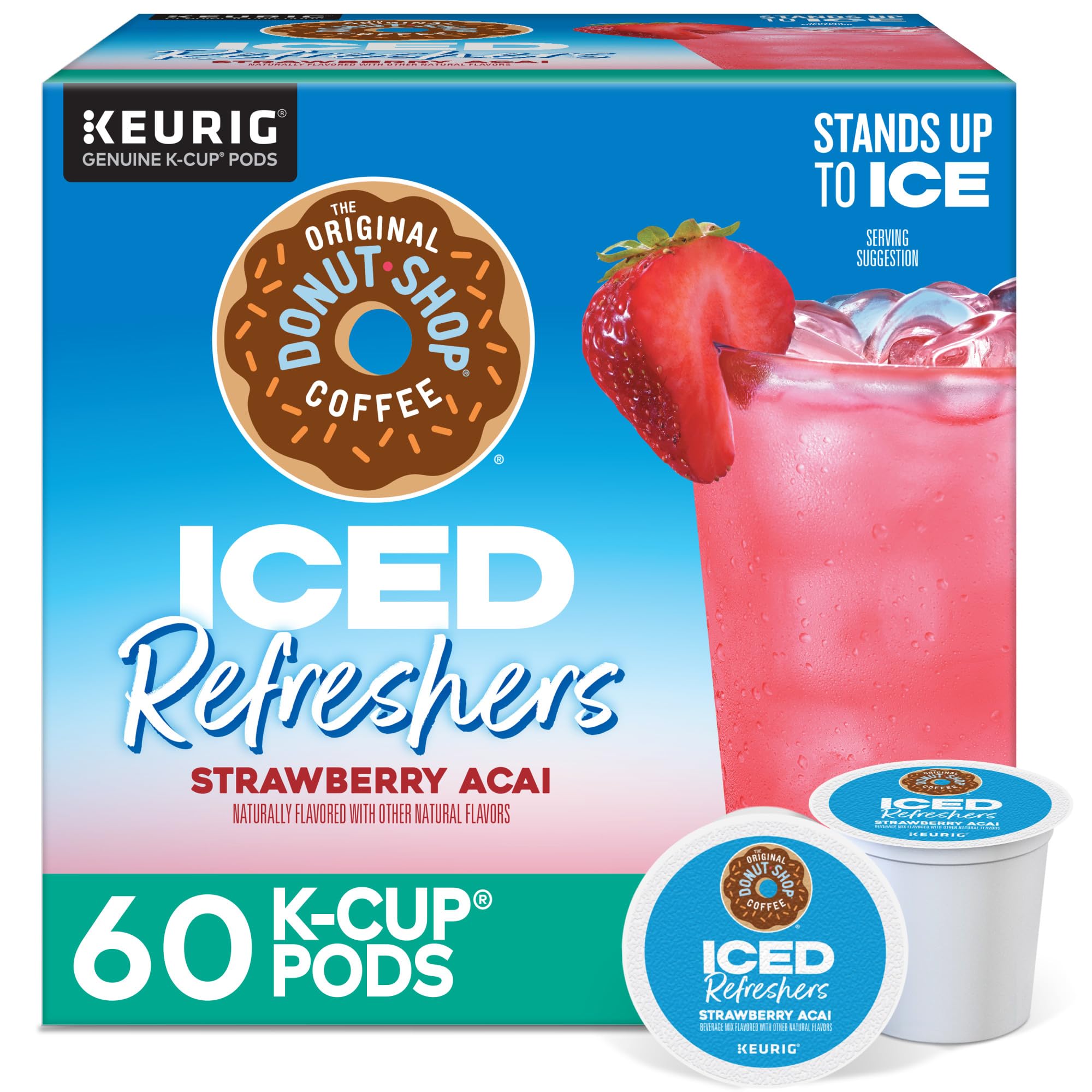 Amazon.com: The Original Donut Shop Iced Refreshers, Strawberry Açaí ...