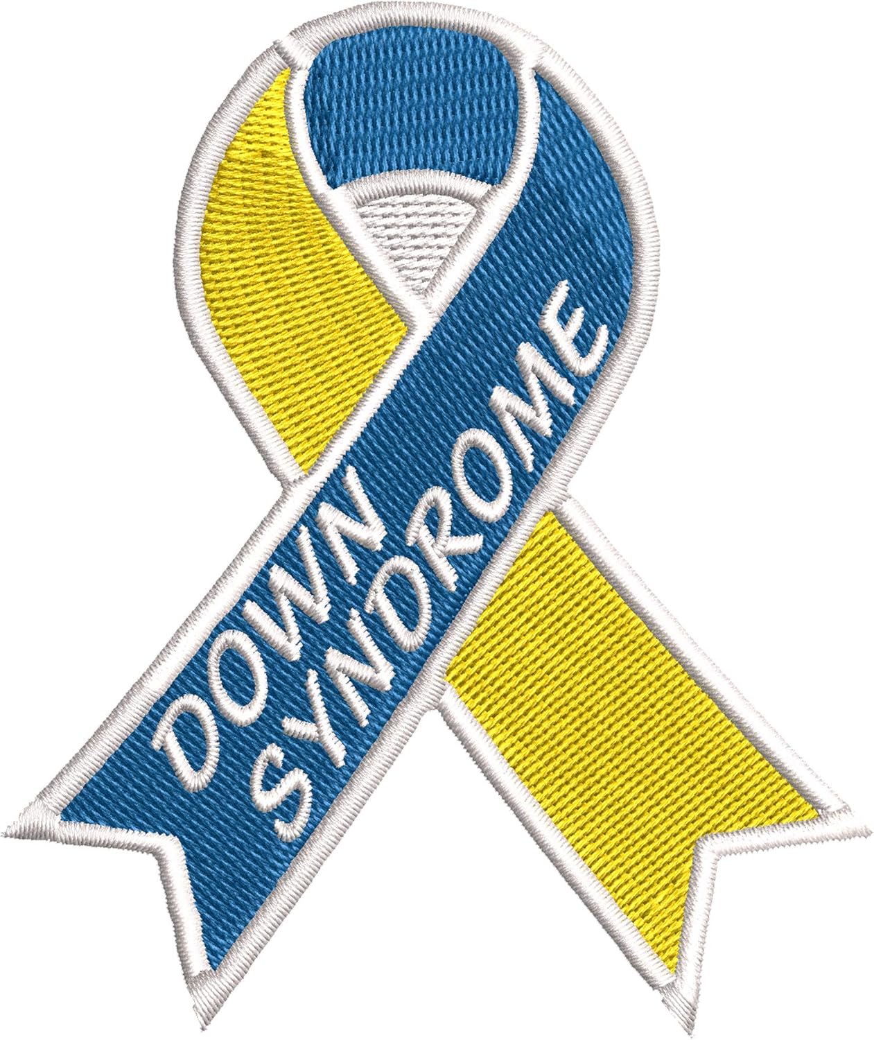 Amazon.com: Down Syndrome Blue Yellow Awareness Ribbon Series 3.5 ...