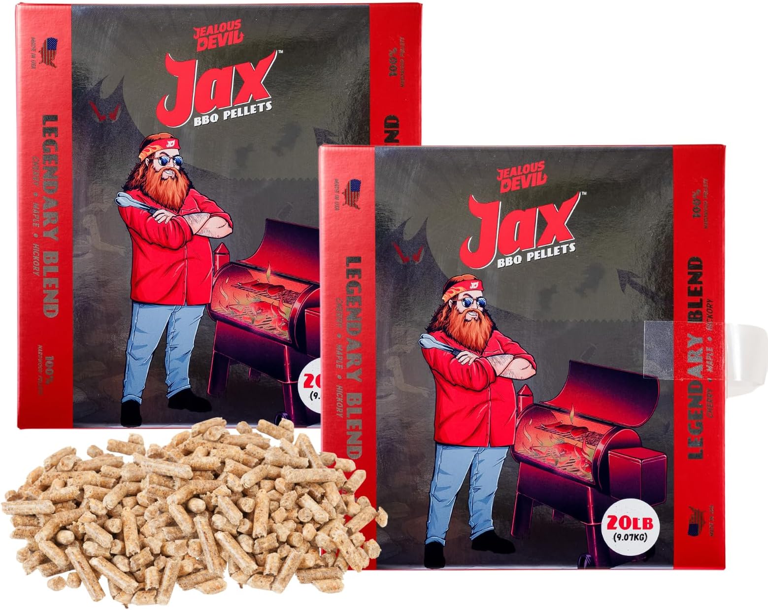 Amazon.com : Jealous Devil Jax Legendary Blend BBQ Pellets 2 Pack ...