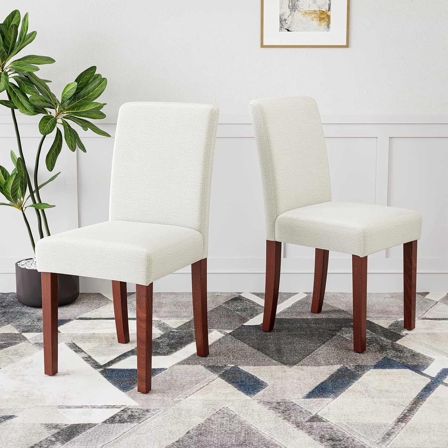 Amazon.com - Soohow Upholstered Set of 2, Indoor Room Armless Kitchen ...