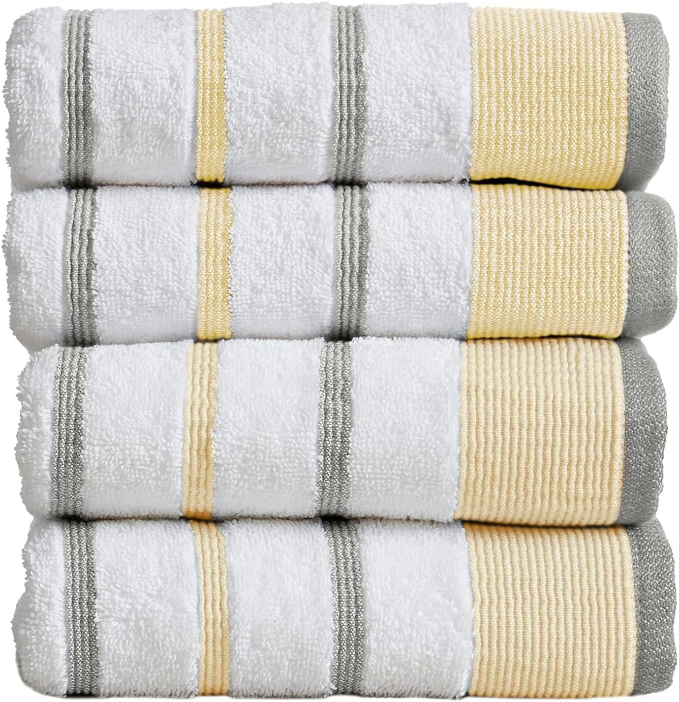 Amazon.com: Decorative Hand Towel Set - Combed Cotton 4 Pack 26x16 Hand ...