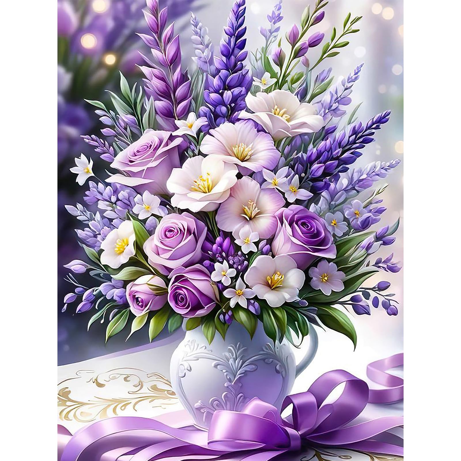 EOBROMD 5D Diamond Art Flower Painting Kits for Adults, DIY Diamonds ...