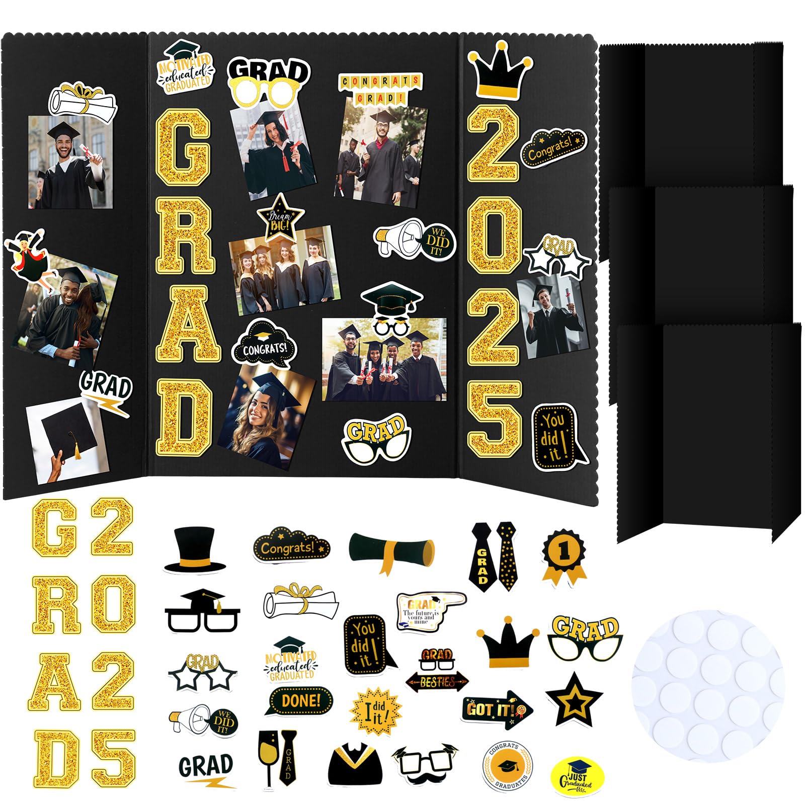 Snapklik.com : 4 Set Graduation Photo Display Board 24" X 16" Trifold ...