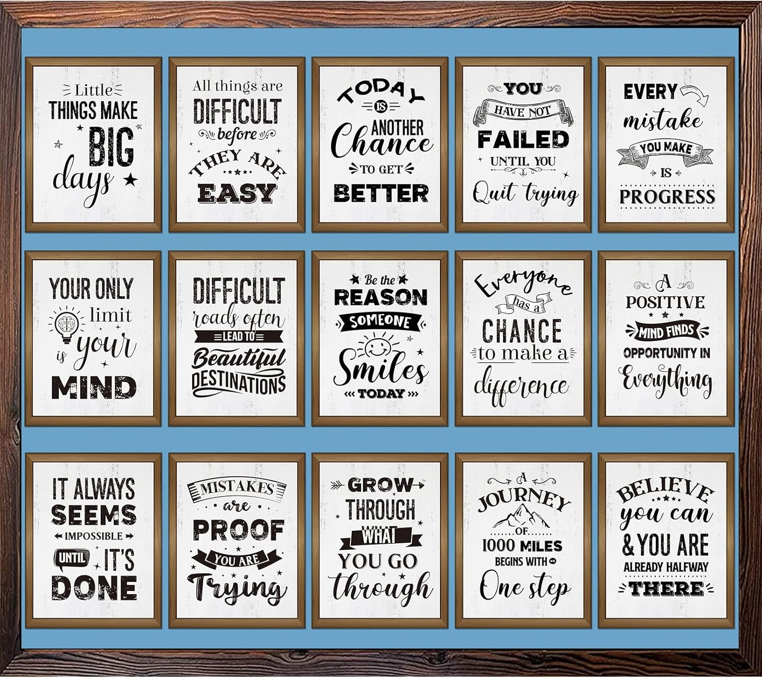Buy 19 Pieces Industrial Chic Motivational Posters for Classroom ...