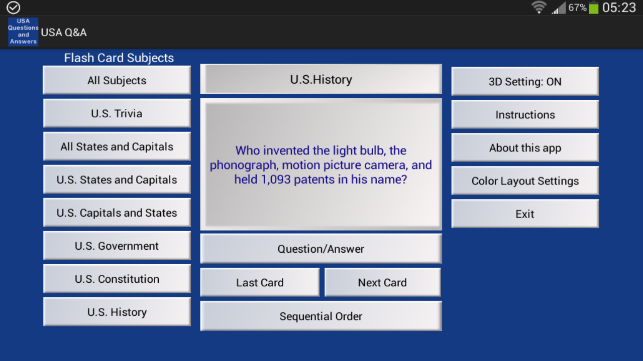 USA Questions and Answers (Tablet Version) - App on Amazon Appstore