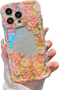 Amazon.com: XIZYO Case for iPhone 13 Pro, Colorful Retro Oil Painting Flower Cute Floral ...