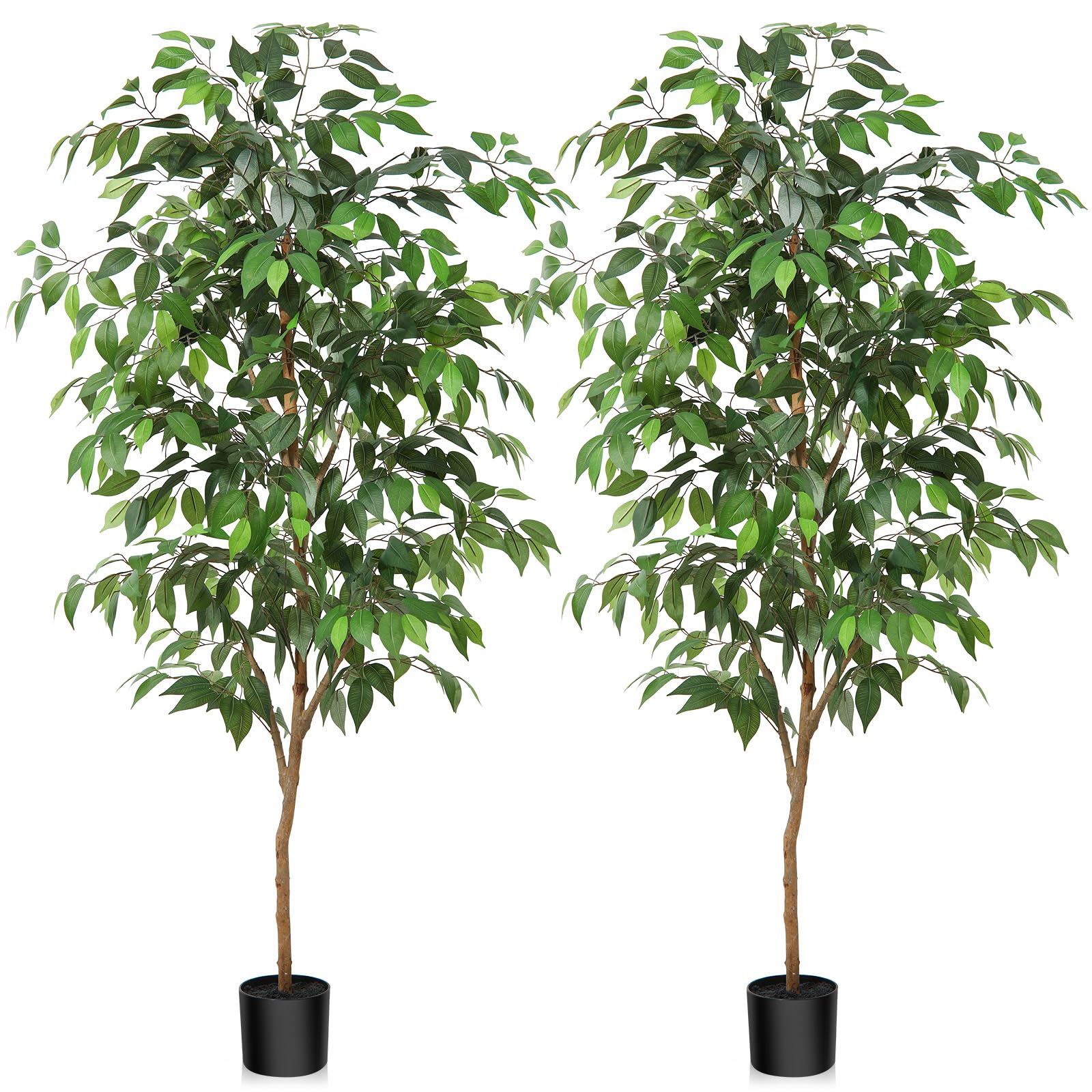 Fopamtri Artificial Ficus Plant 150 cm Large Fake Plants Indoor with ...