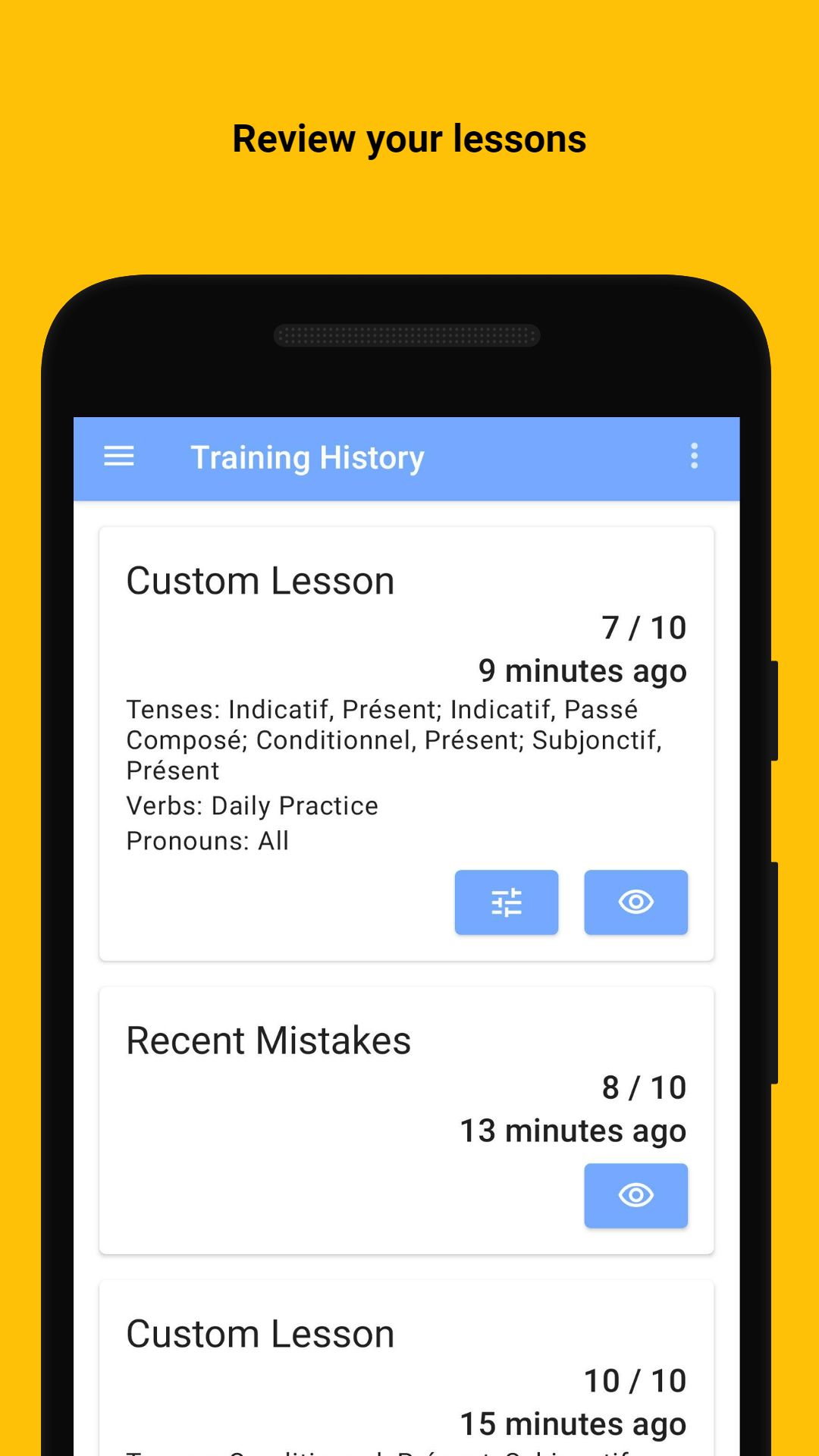 French Verb Trainer - App on Amazon Appstore